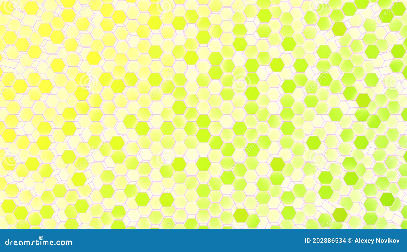 Yellow and Green Hexagonal Prisms Pattern, Abstract 3D Rendering Stock ...