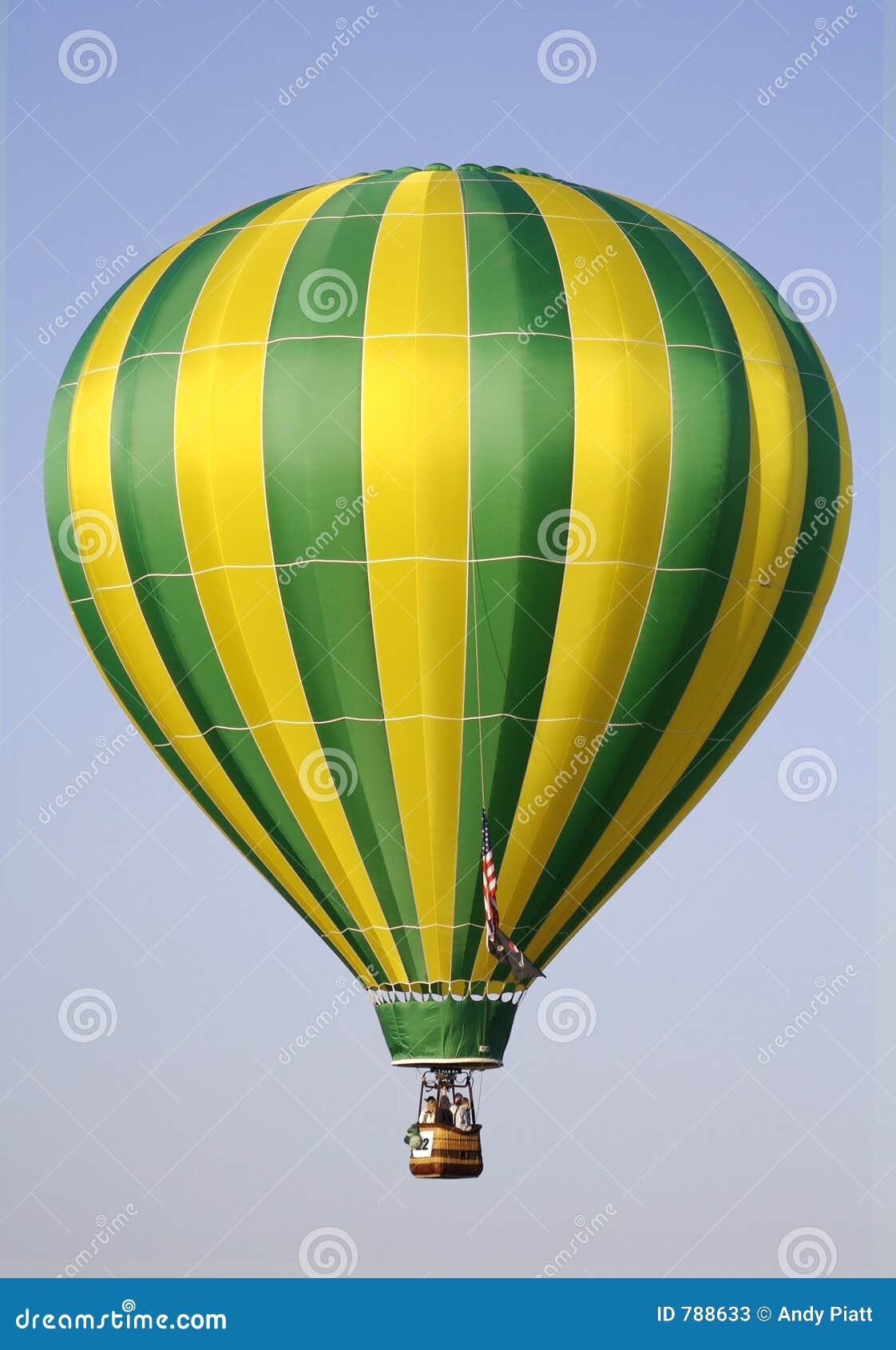 Yellow and Green Hot Air Balloon Stock Image - Image of clear, colors ...