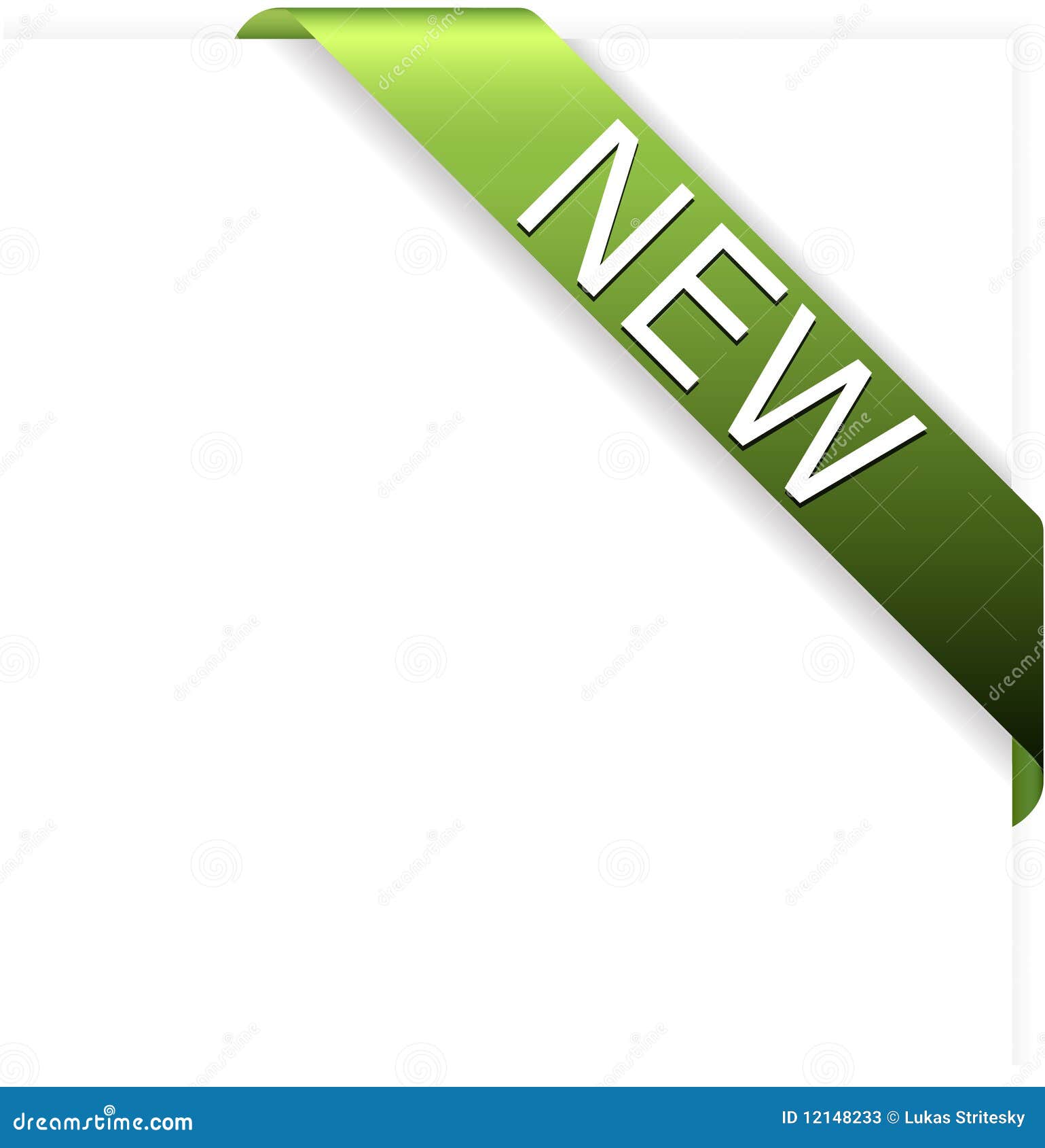 Yellow Green New Corner Ribbon Stock Vector - Illustration of introduce ...