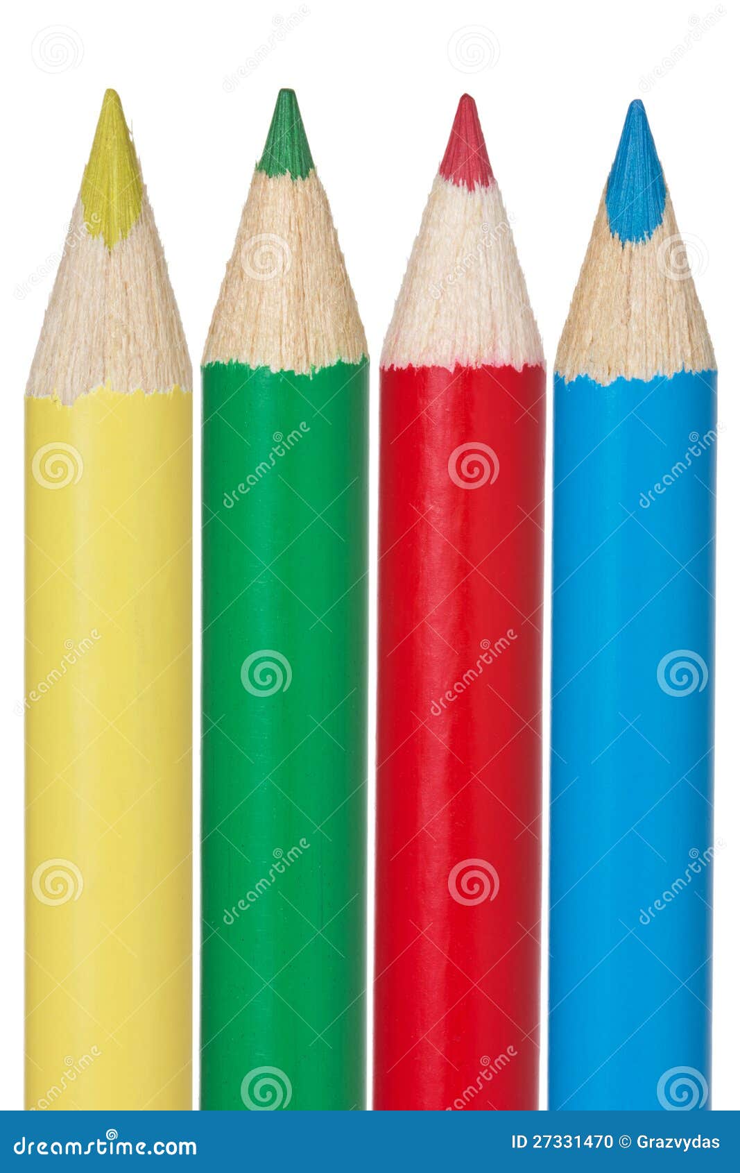 Yellow,green,red and Blue Pencil Stock Photo - Image of pencil ...
