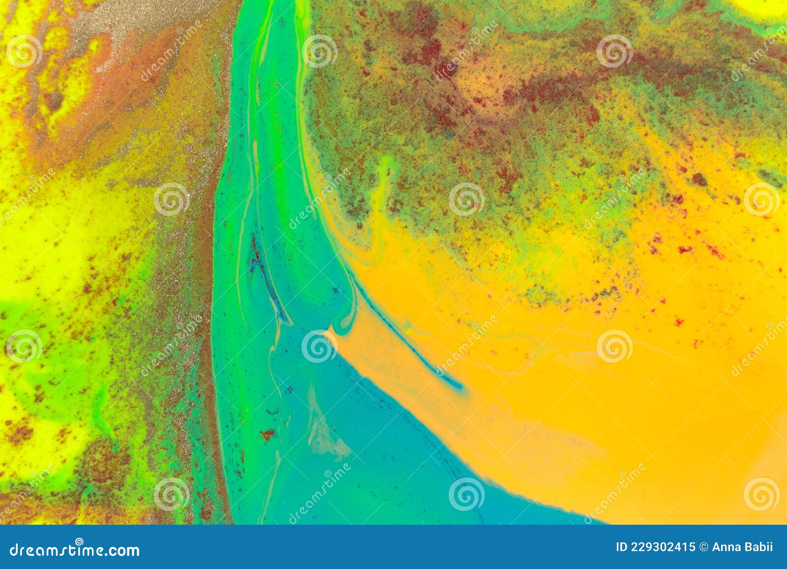 Yellow and Green Smudges of Paint. Abstract Pattern. Stock Image ...