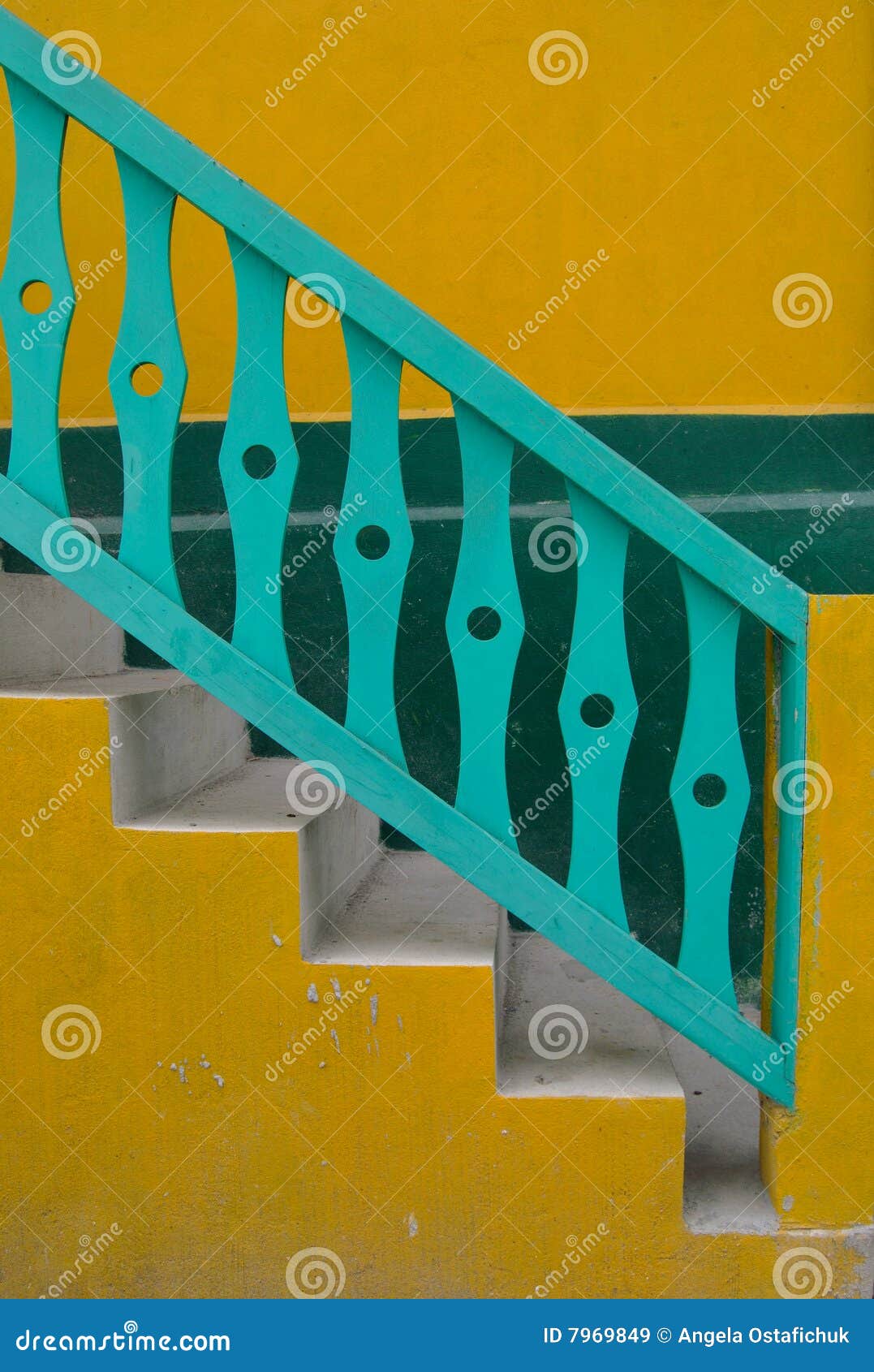 Yellow And Green Stairs Stock Image | CartoonDealer.com #7969849