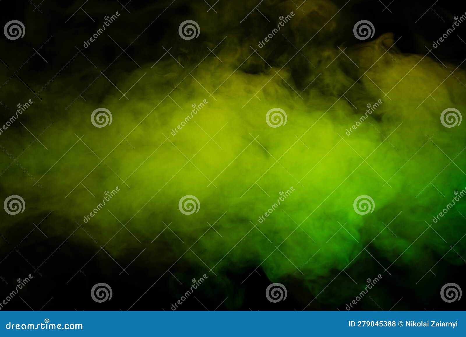 Yellow and Green Steam on a Black Background Stock Photo - Image of ...