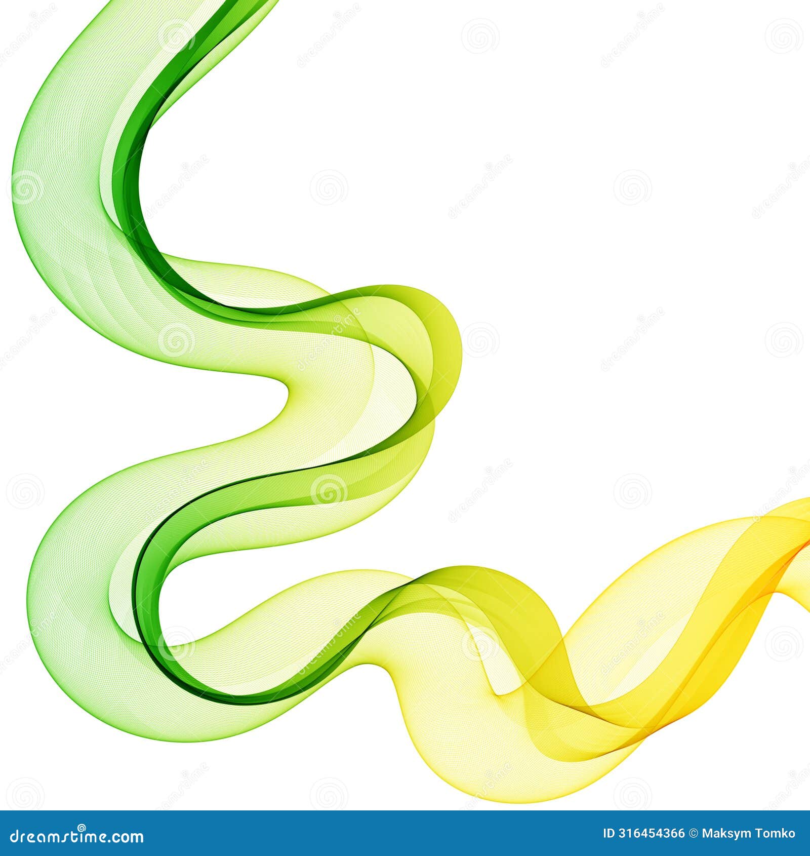 Yellow Green Wave. Vector Layout for Advertising, Presentations and ...
