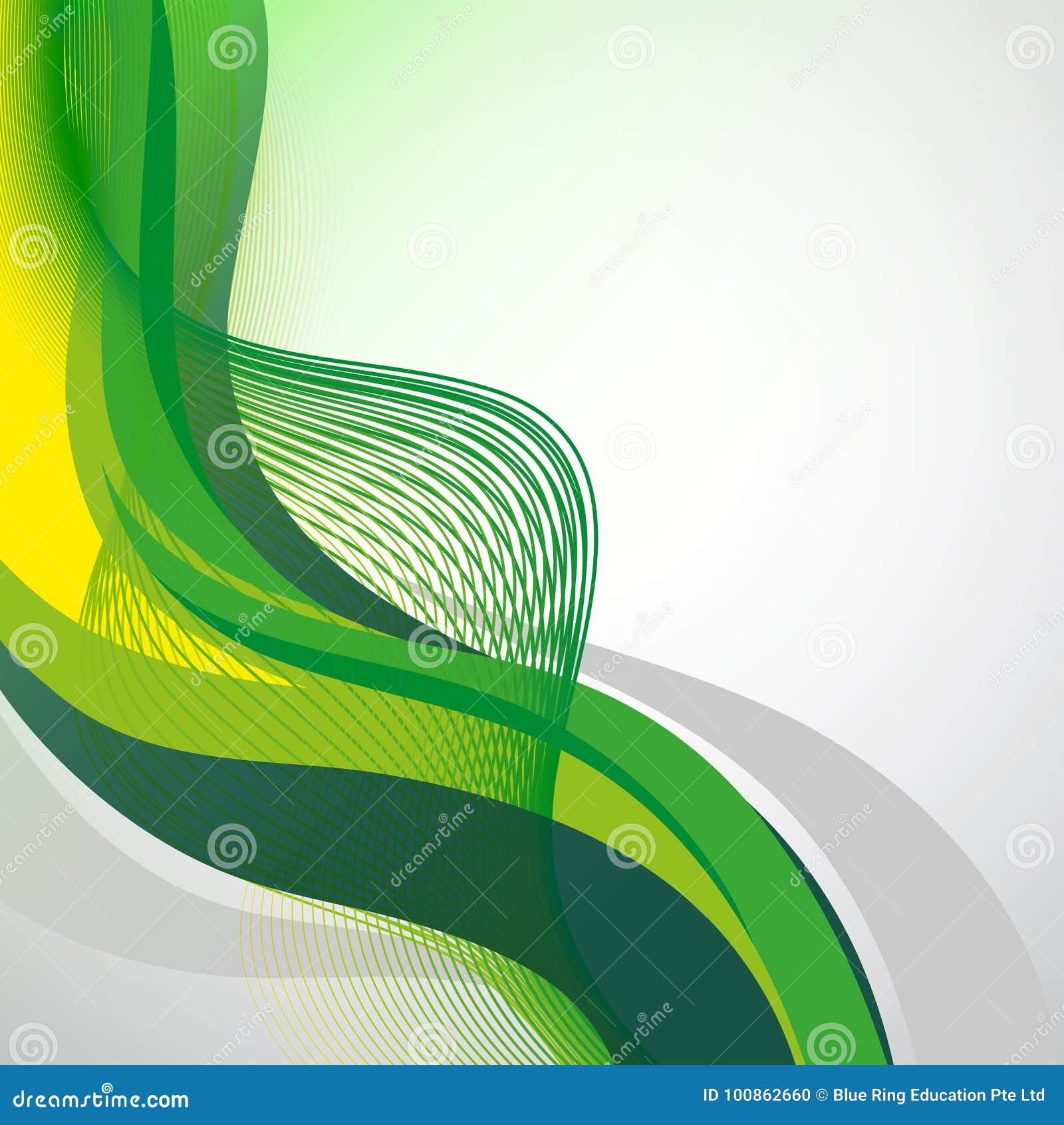 Yellow and Green Wavy Pattern Background Stock Vector - Illustration of ...