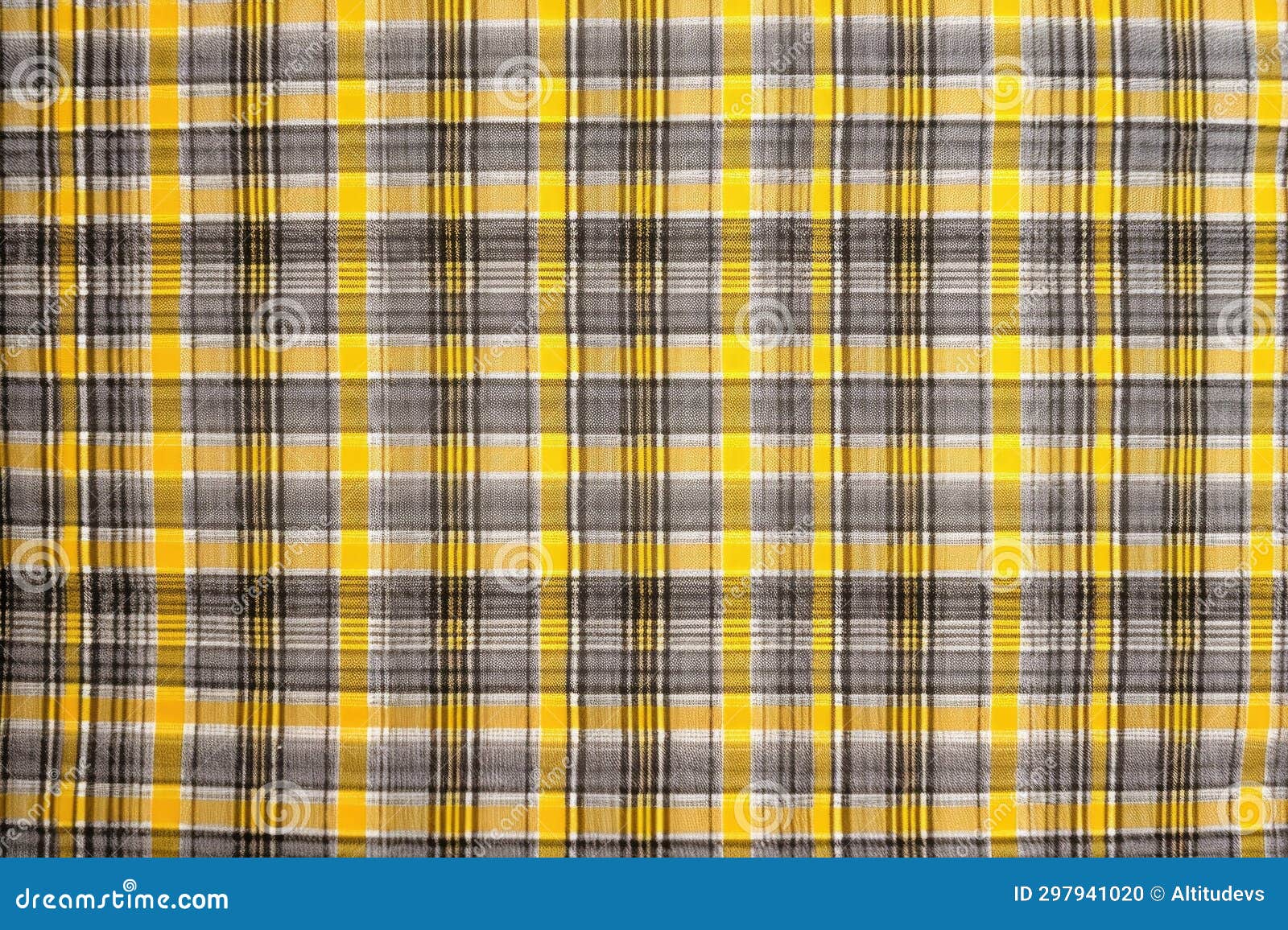 Yellow and Grey Plaid Upholstery Textile Pattern Stock Photo - Image of ...