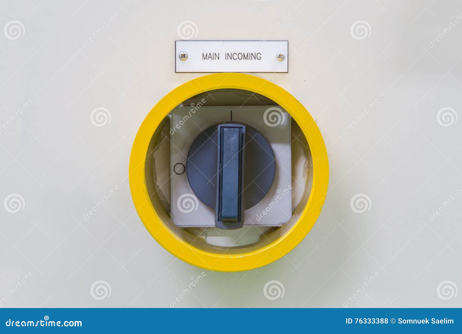 Yellow Guard of Switch Control Electrical Equipment Cabinet Stock Photo ...