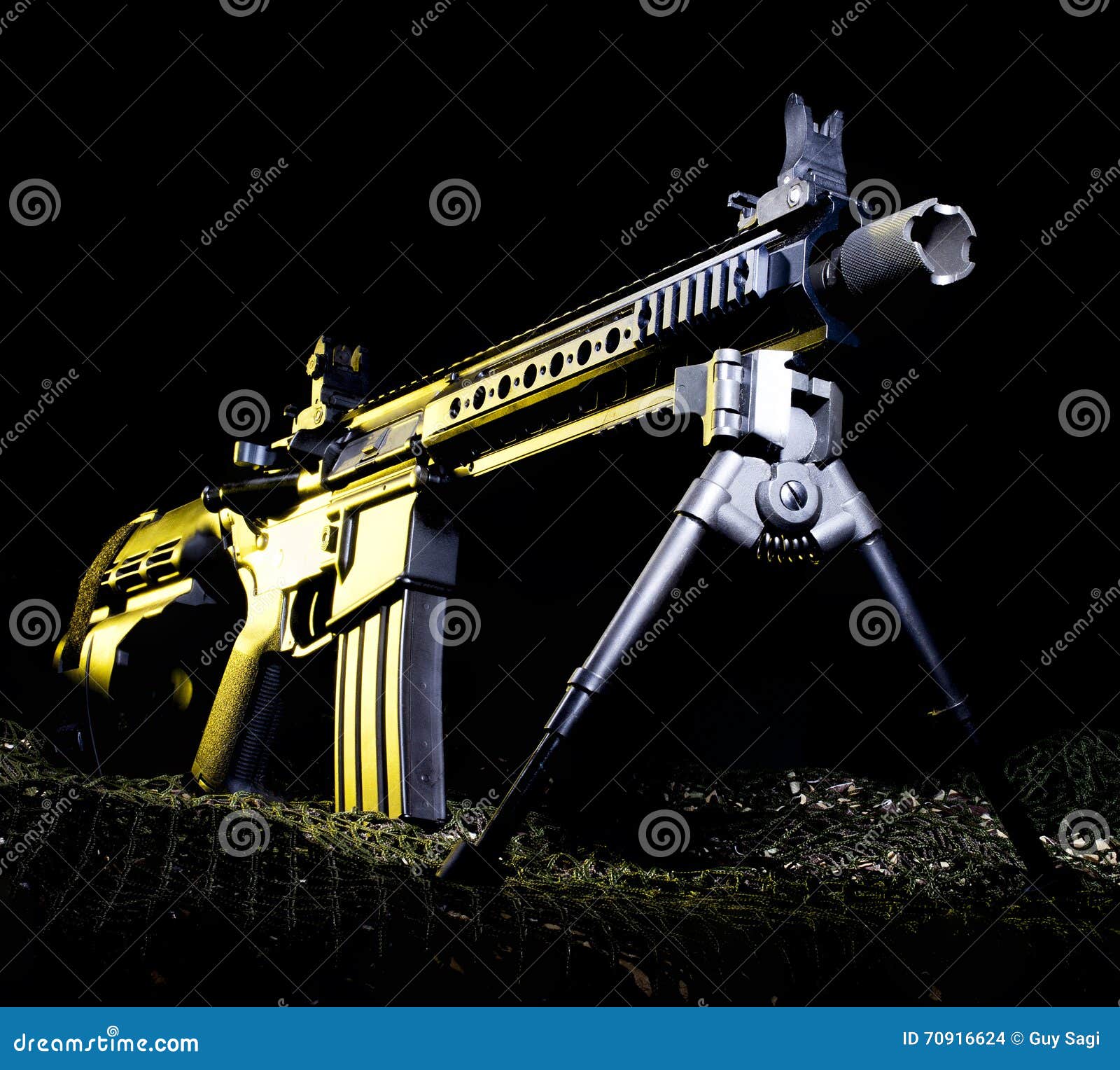 Yellow gun stock photo. Image of sporting, polymer, gray - 70916624