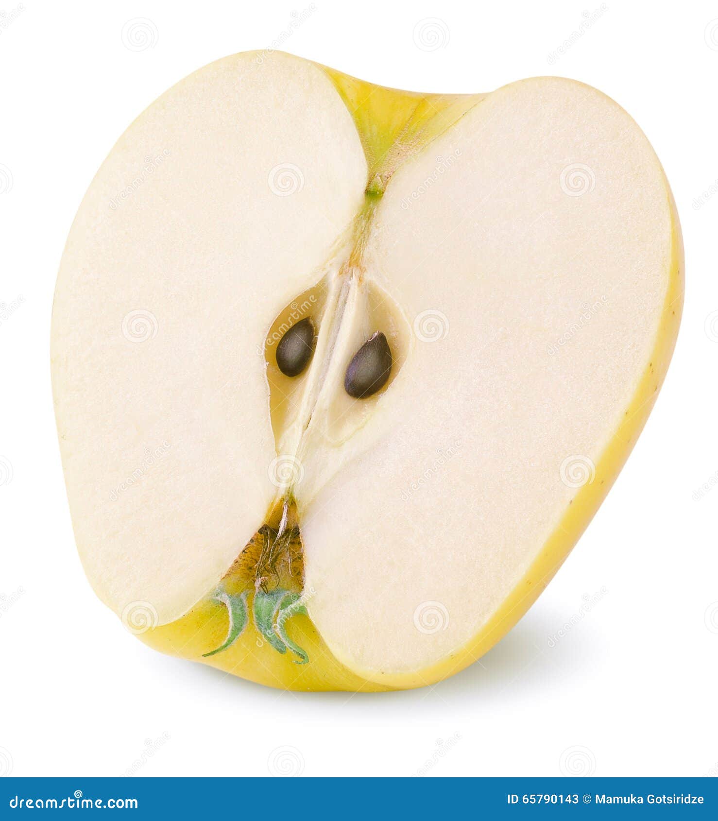 Yellow half apple stock image. Image of food, closeup - 65790143