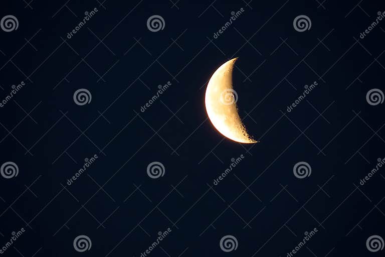 Yellow half moon stock photo. Image of clean, meteorite - 55466086
