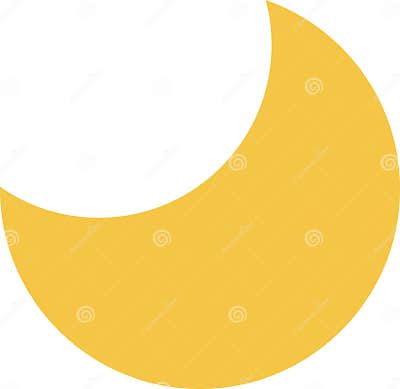 Yellow Half Moon Crescent Moon Doodle Illustration Stock Illustration ...