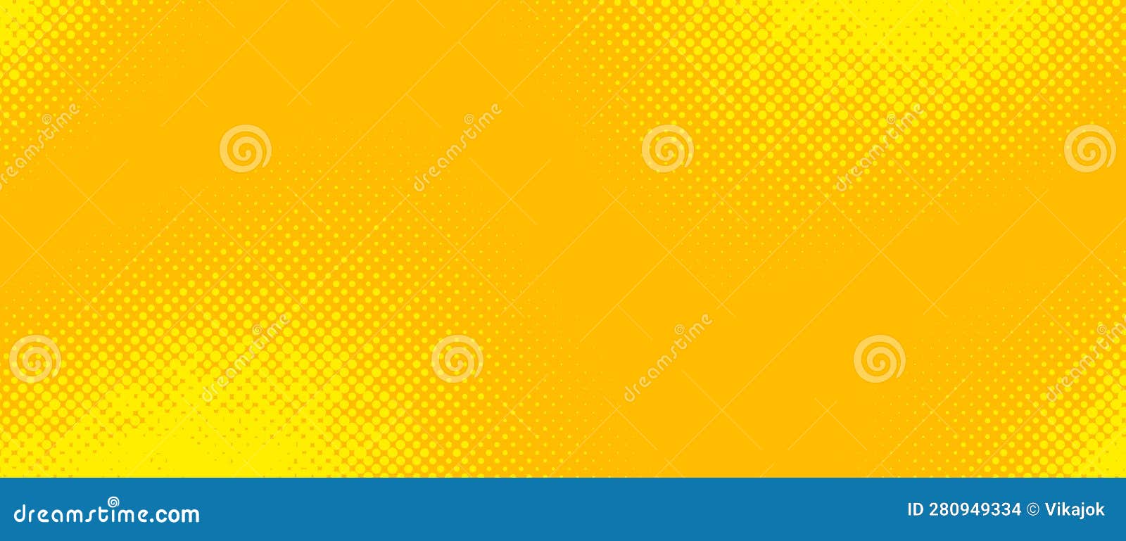 Yellow Halftone Background. Retro Comic Grain Texture. Pixelated Dots ...