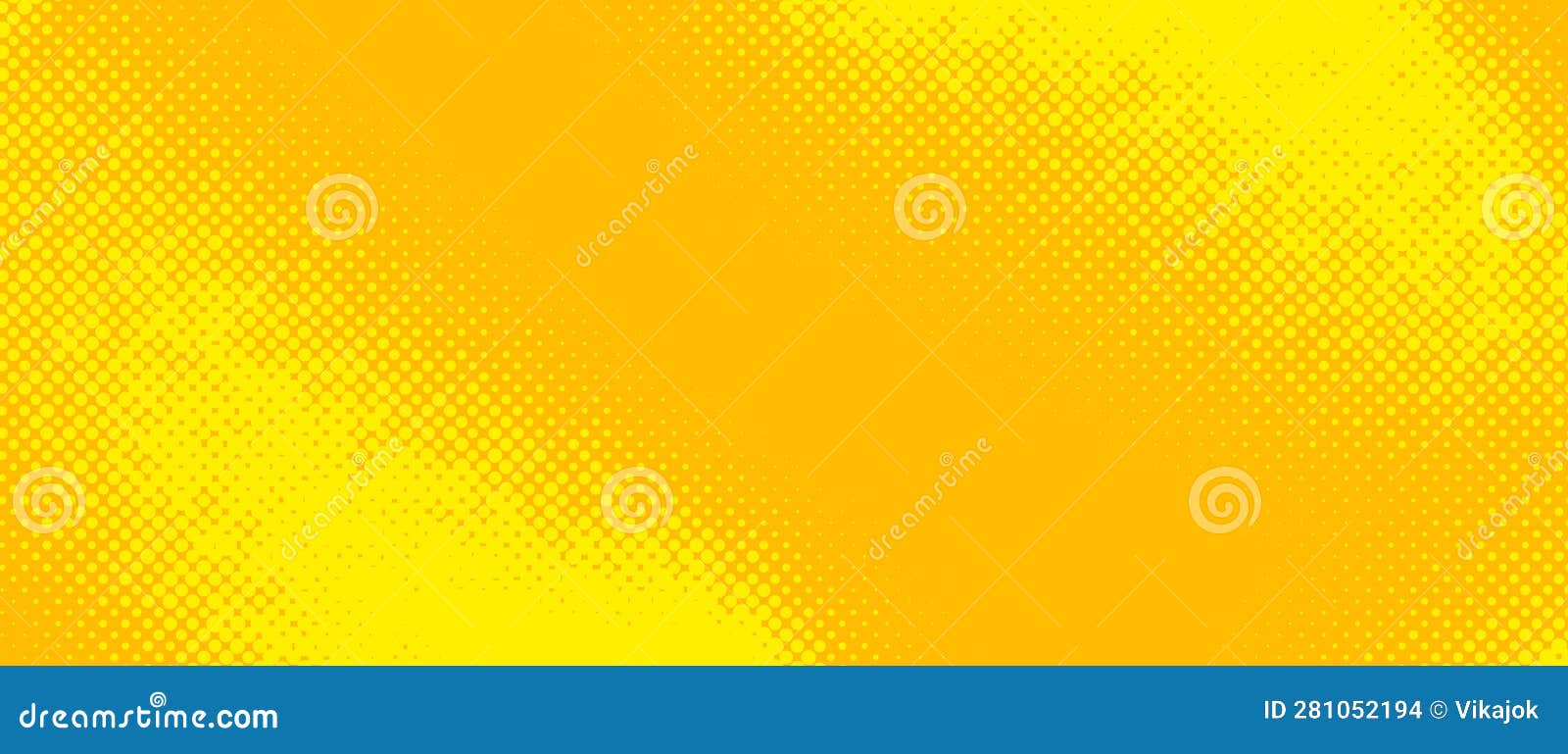 Yellow Halftone Background. Retro Comic Grain Texture. Pixelated Dots ...