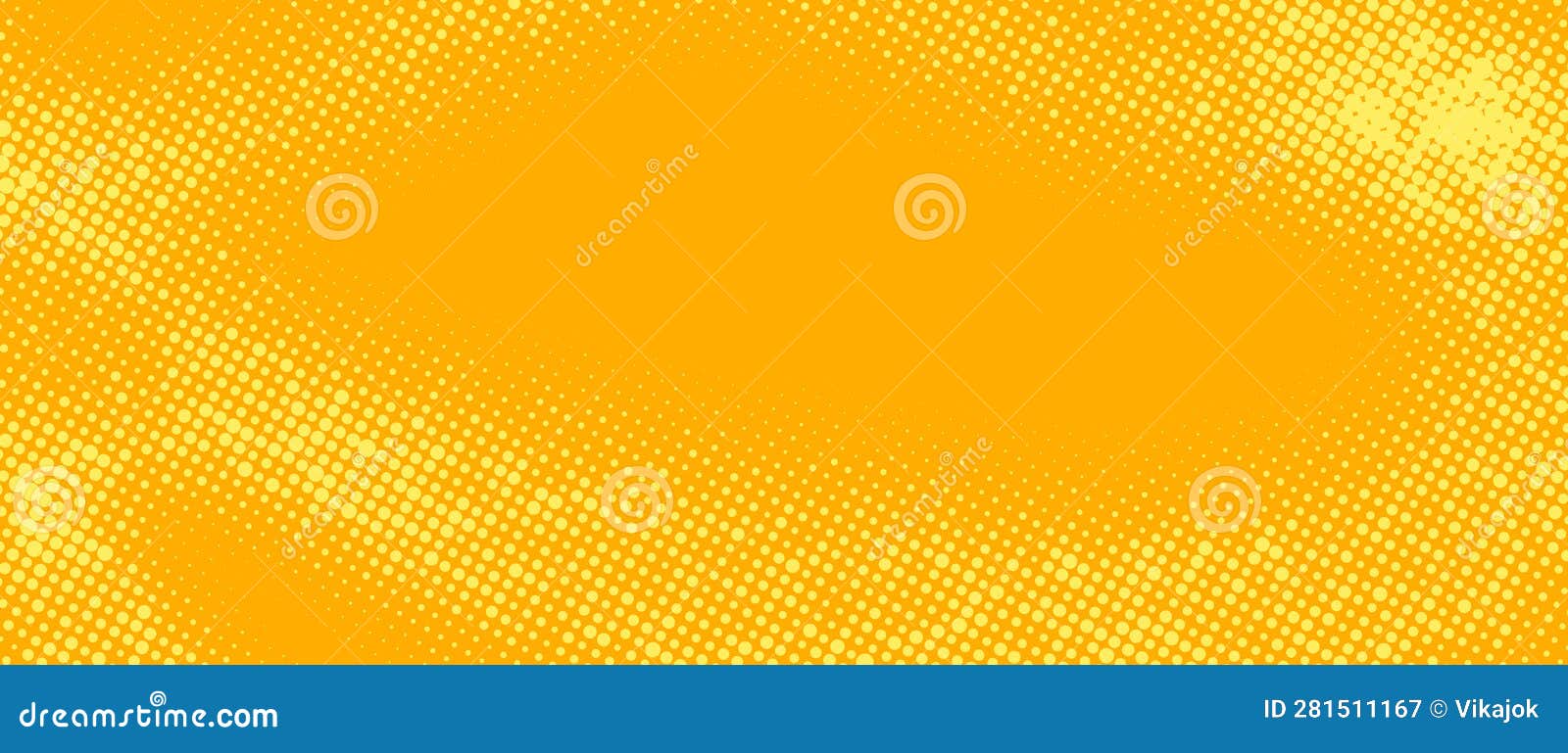 Yellow Halftone Background. Retro Comic Grain Texture. Pixelated Dots ...