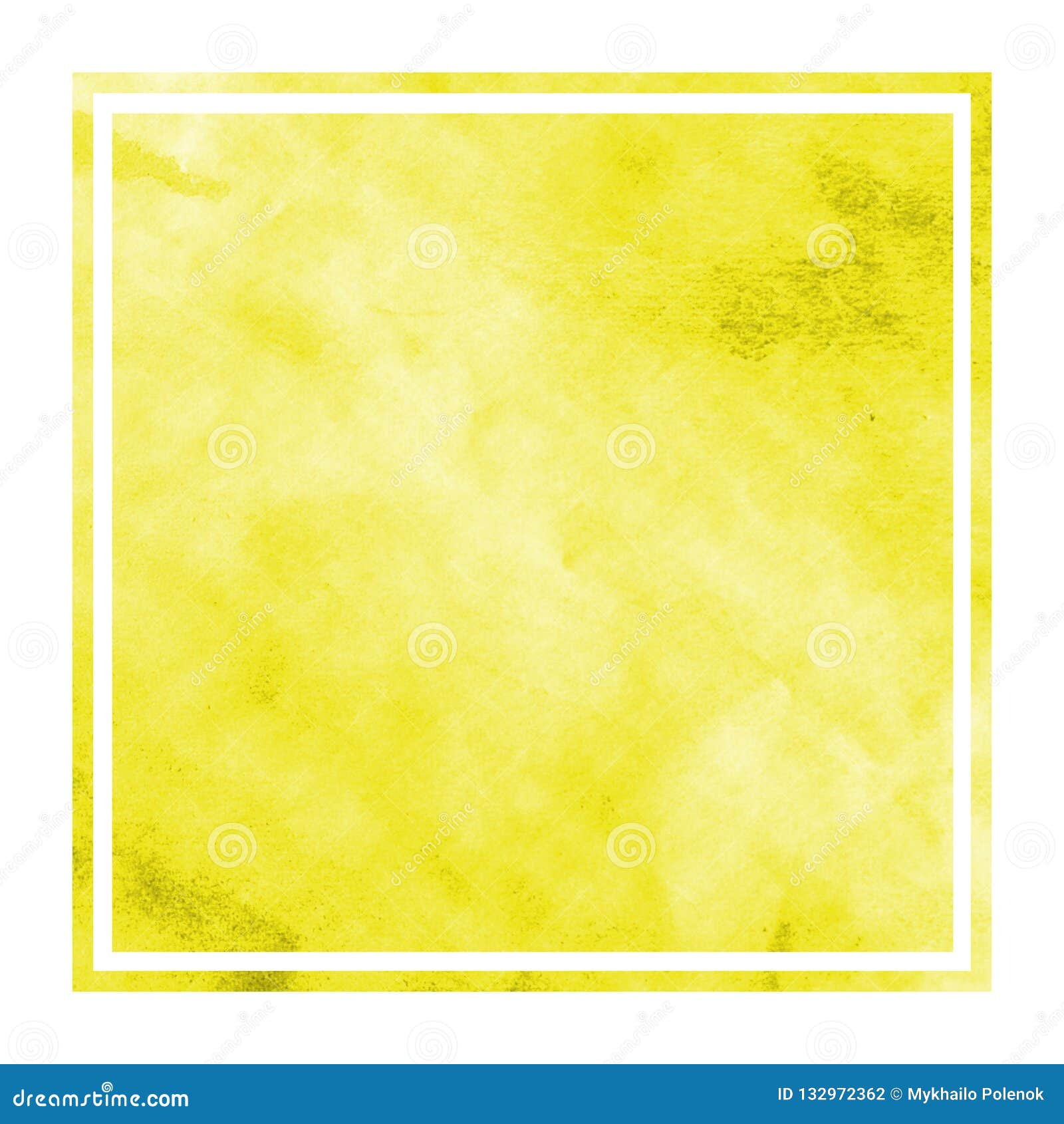 Yellow Hand Drawn Watercolor Rectangular Frame Background Texture with ... Yellow Hand Drawn Watercolor Rectangular Frame Background Texture with ...