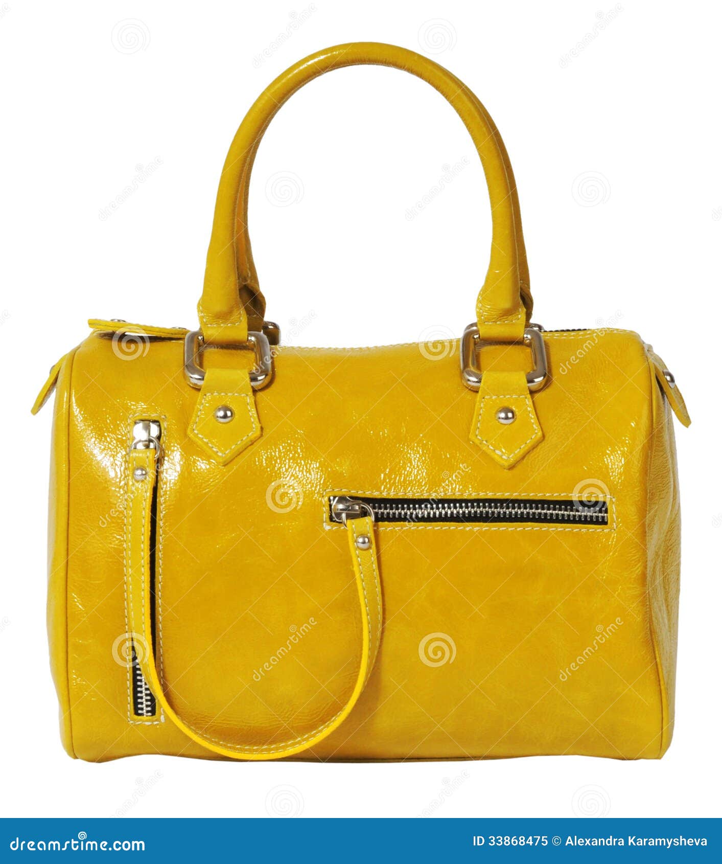 Yellow handbag stock image. Image of buckle, feminine - 33868475