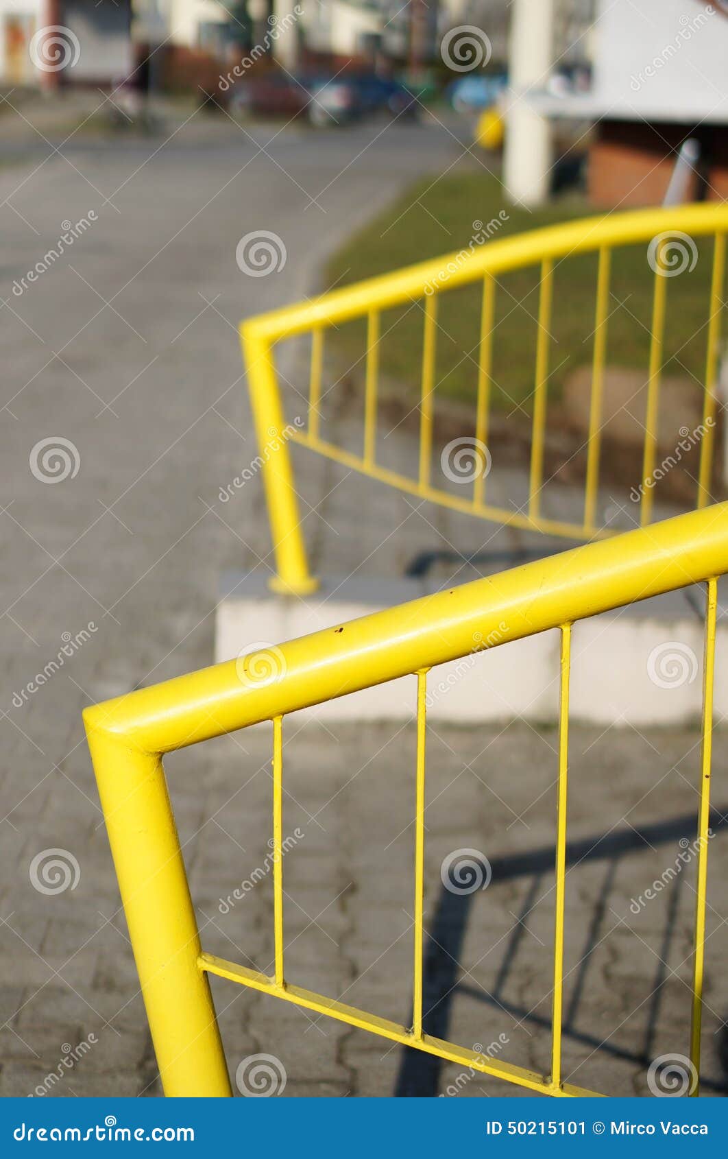 Yellow handrail stock image. Image of metal, outdoor - 50215101