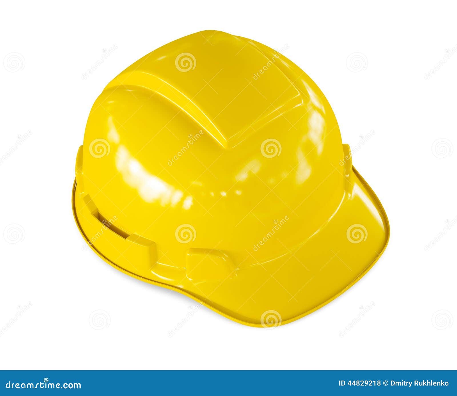 Yellow Hard Hat of Construction Worker Isolated Stock Photo - Image of ...