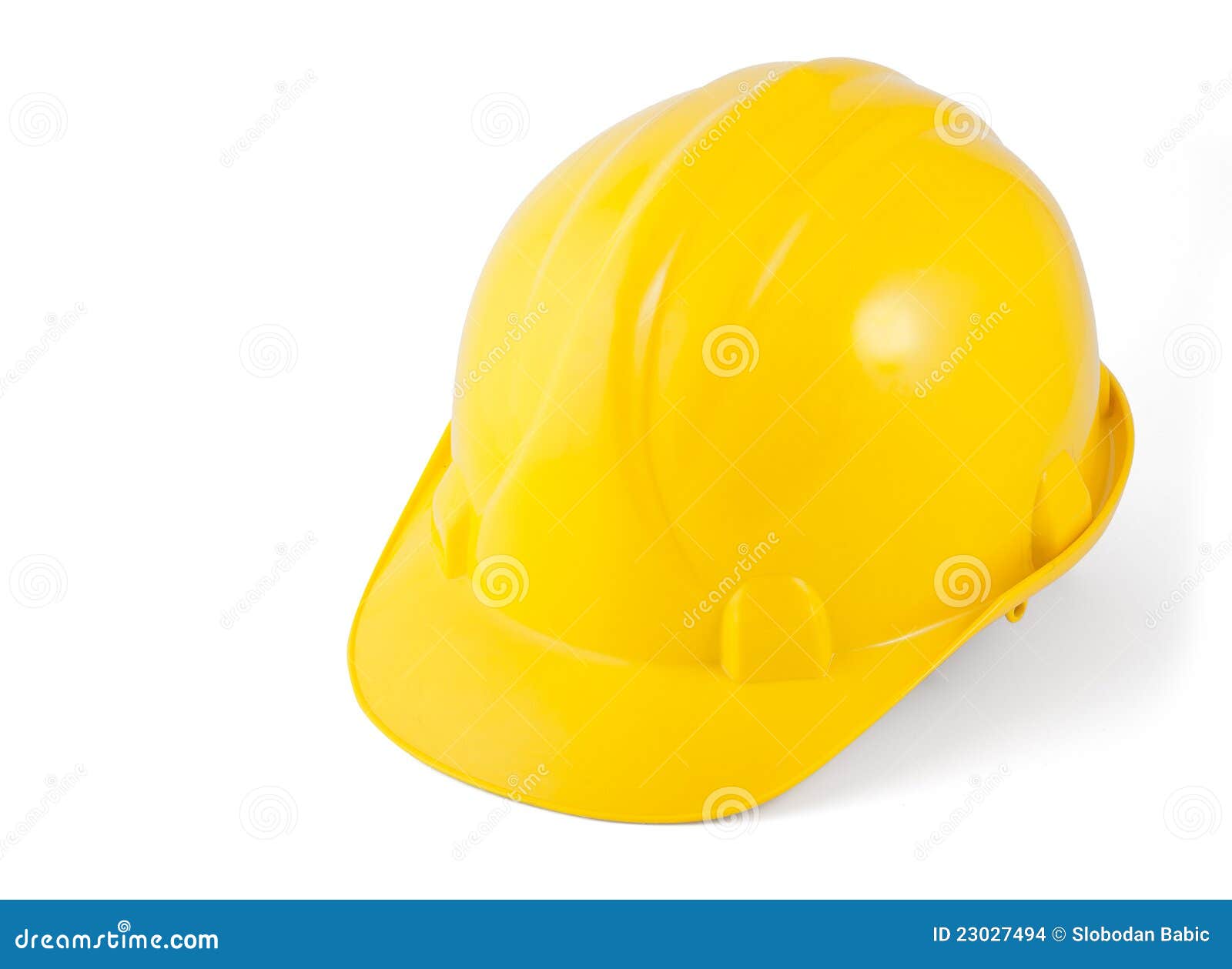 Yellow Hard Hat Isolated on White Stock Photo - Image of clipping ...
