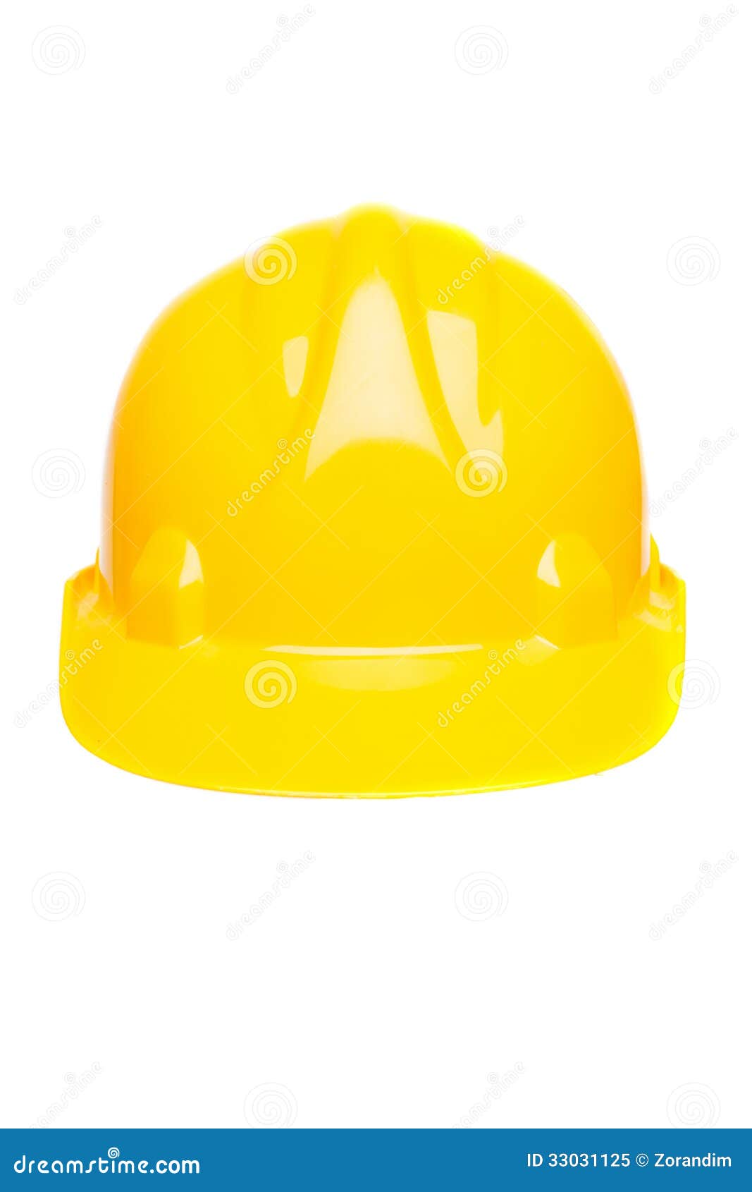 Yellow Hard Hat Isolated on White Stock Image - Image of headwear ...