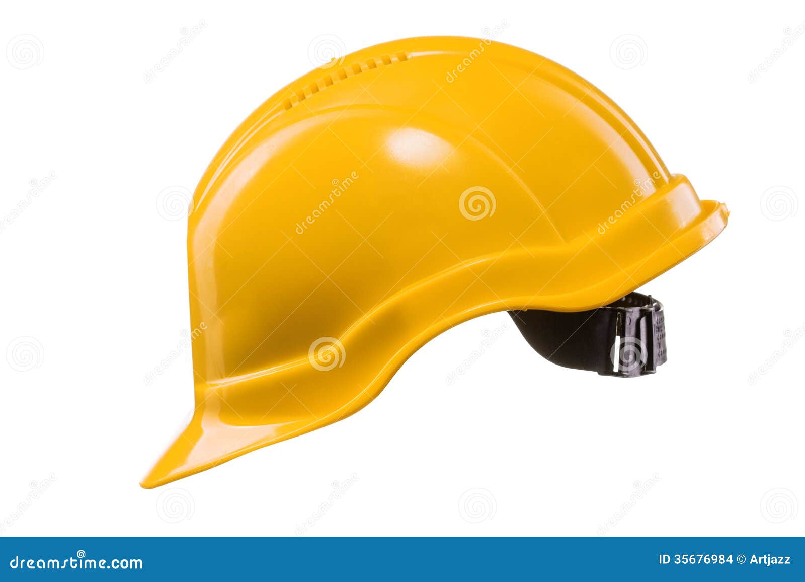 Yellow Hard Hat Isolated on White Stock Photo - Image of contractor ...