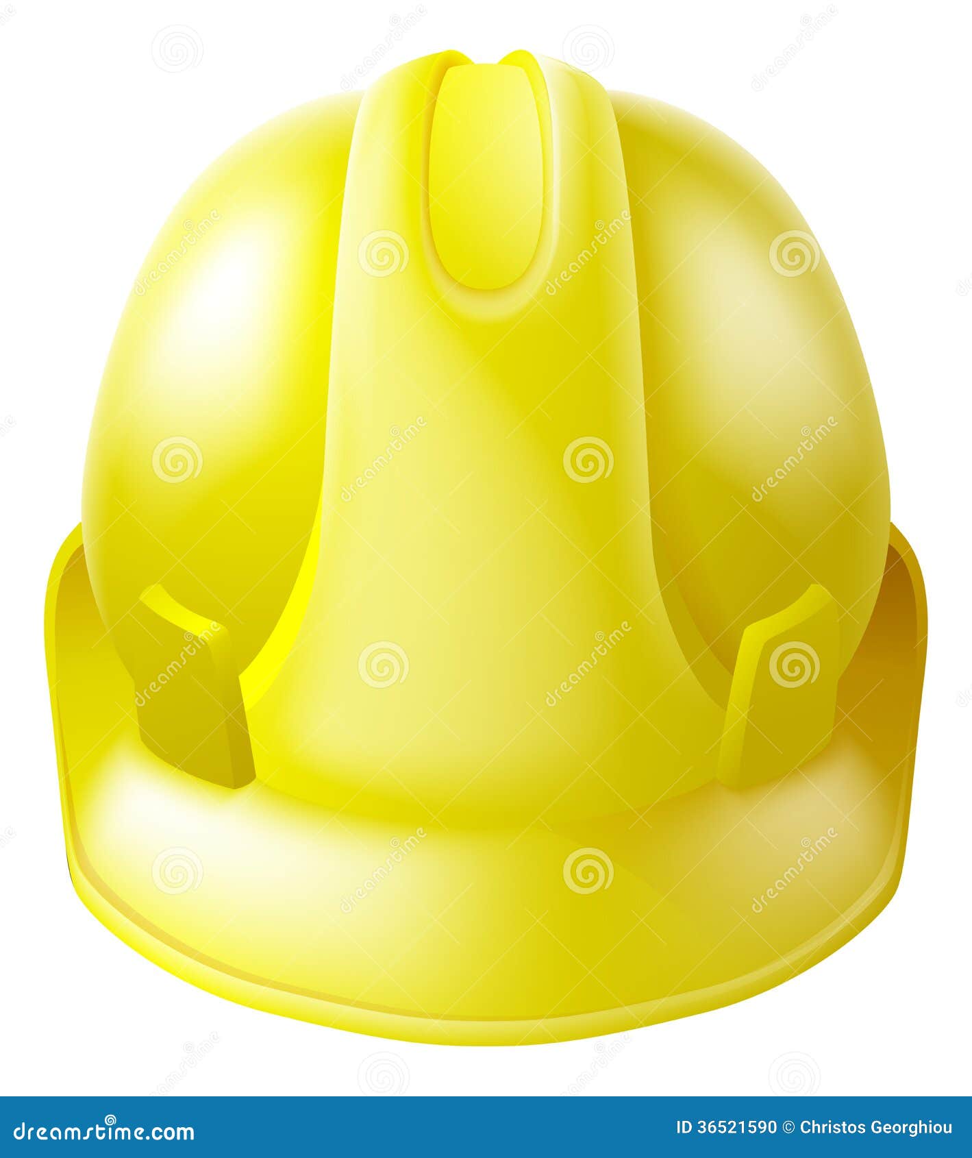 Yellow Hard Hat Safety Helmet Stock Vector - Illustration of ...