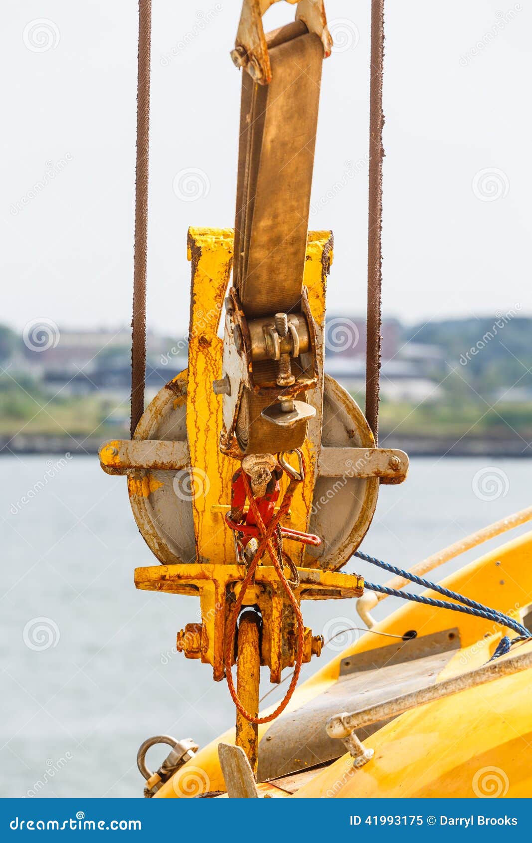 Yellow Hardware on Ship stock image. Image of rusty, nautical - 41993175