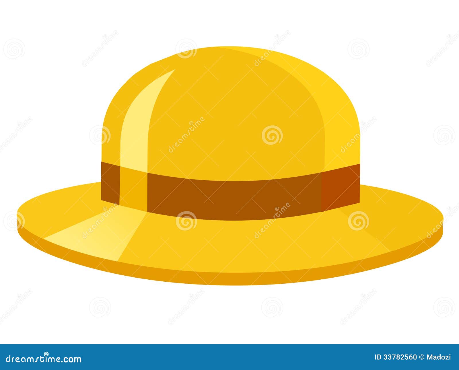 Yellow Hat Isolated Illustration Stock Vector - Illustration of ...