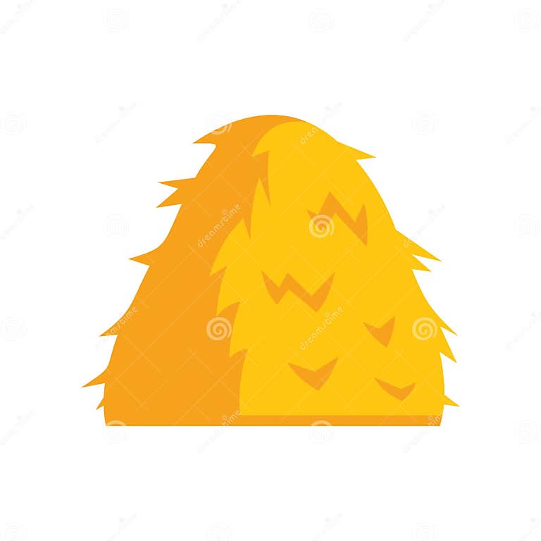 Yellow Haystack Standing on a Field after Harvest Stock Illustration - Illustration of doodle ...