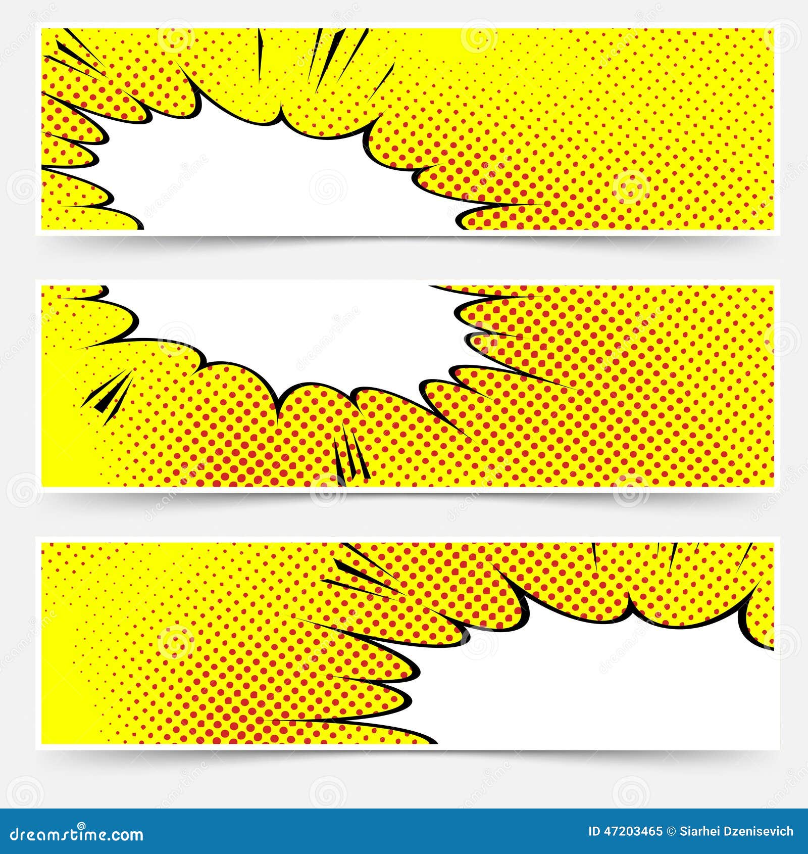 Yellow Header Book Comic Explosion Banner Stock Vector - Illustration ...