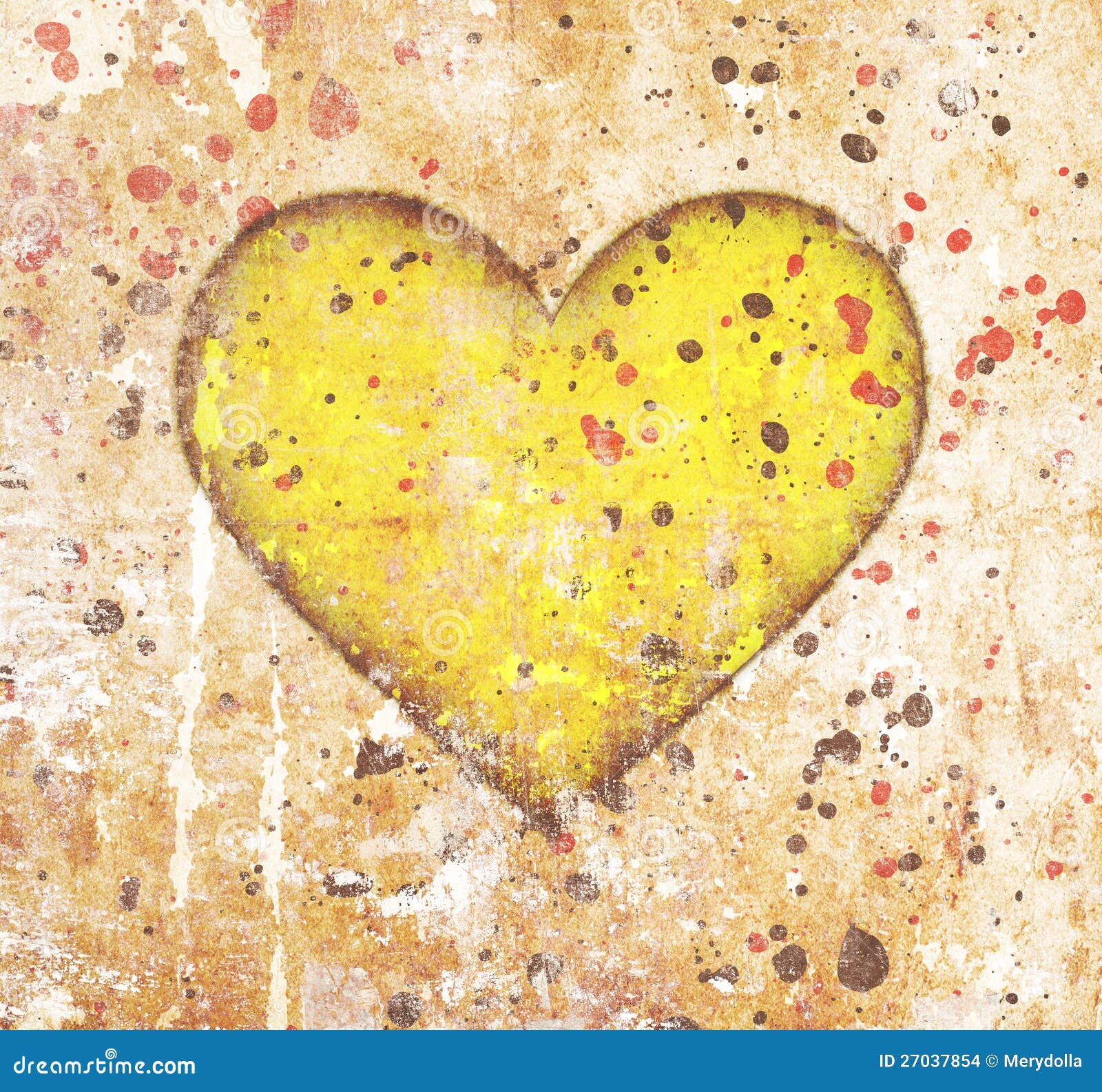 Yellow heart stock illustration. Illustration of artistic - 27037854