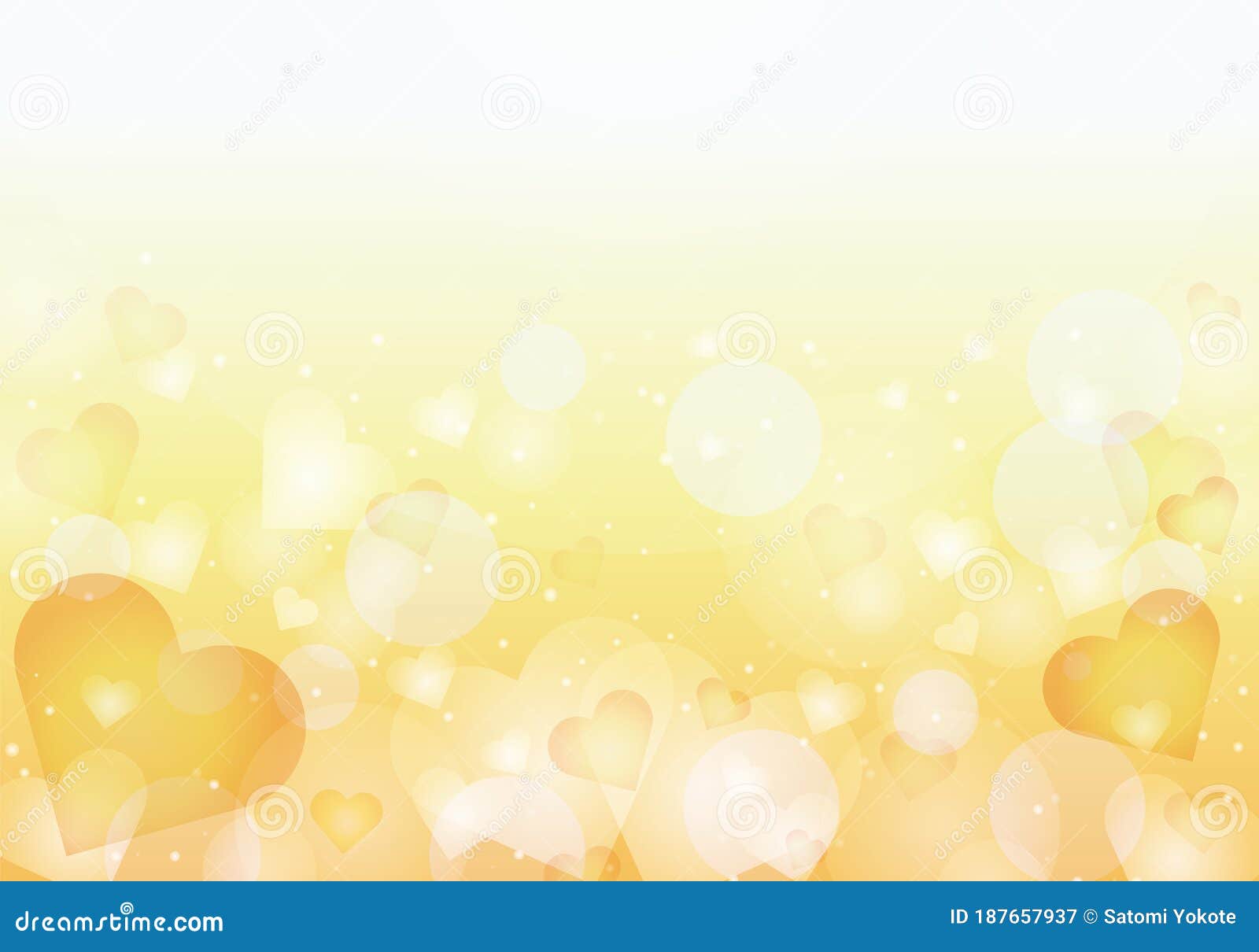 Yellow Heart Pattern Background Material Glitter Stock Vector ...