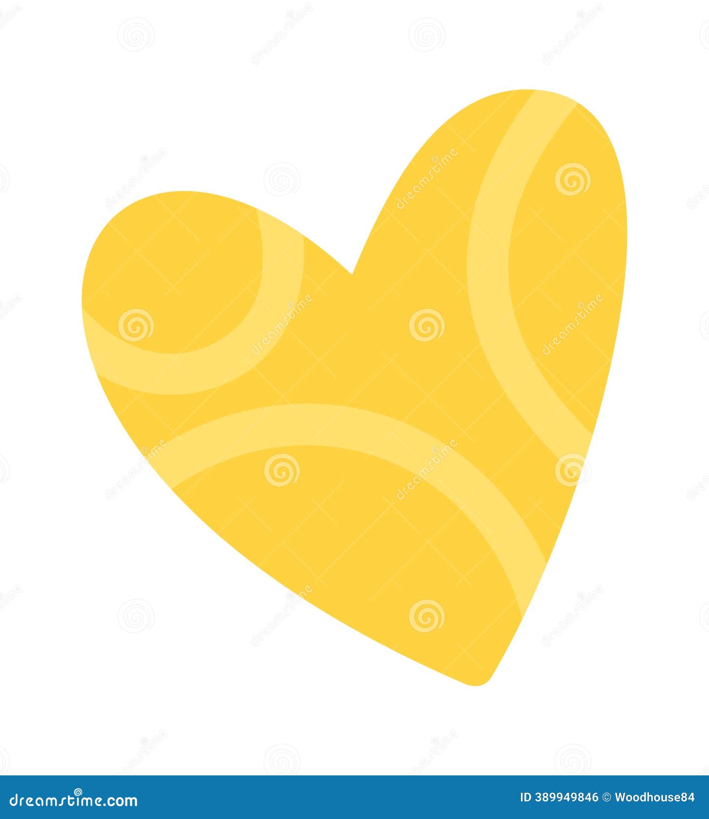 Yellow Heart White Background Illustration.Yellow Clipart Heart Vector ...