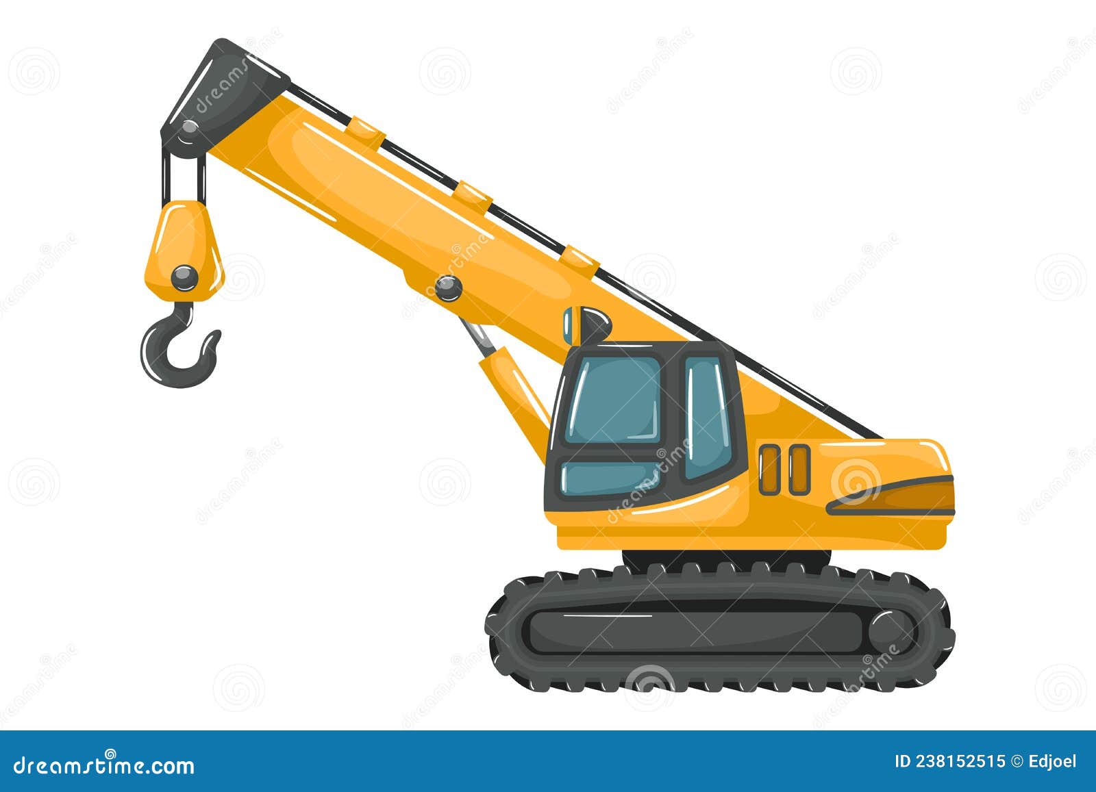 Telescopic Crane On Caterpillars. Warning Overhead Load. Work Accident ... Telescopic Crane On Caterpillars. Warning Overhead Load. Work Accident ...