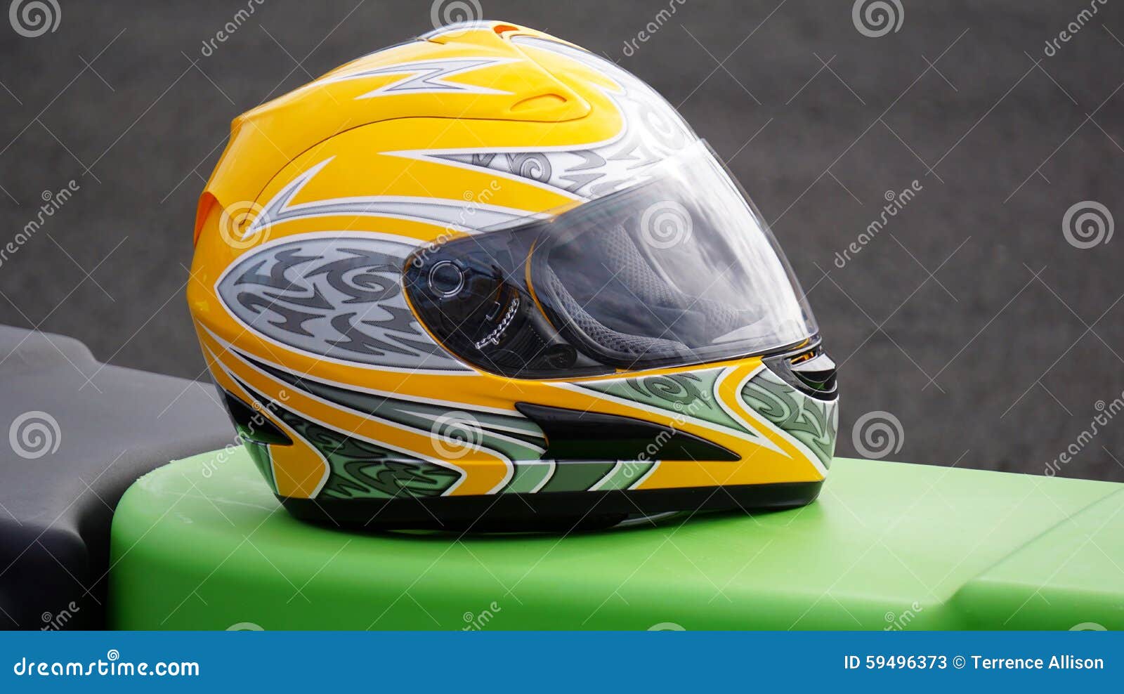 Yellow helmet stock image. Image of full, clear, motorcycle - 59496373