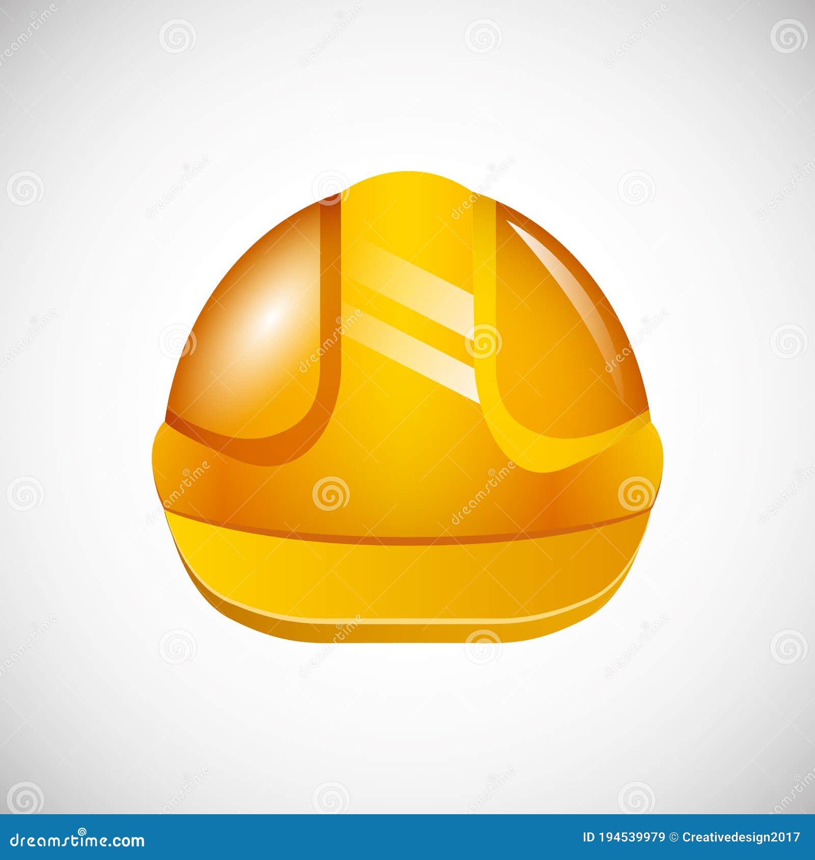 Yellow helmet illustration stock vector. Illustration of protection ...