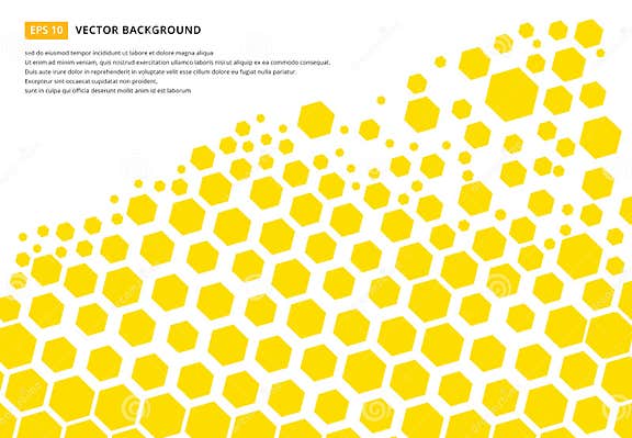 Yellow Hexagon Pattern Concept Design Abstract Technology Background ...