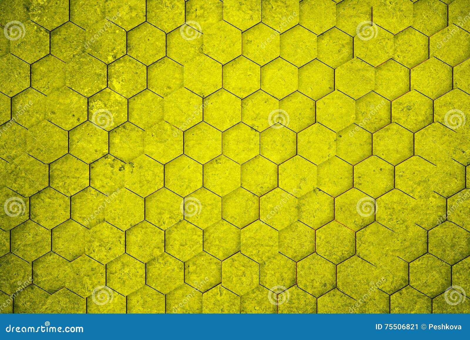 Yellow hexagon wallpaper stock illustration. Illustration of facet ...