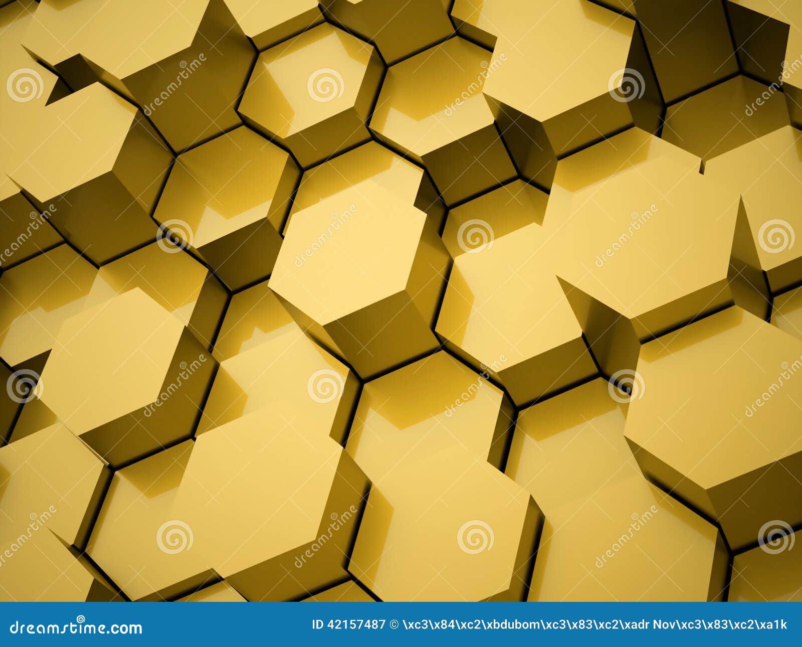 Yellow Hexagonal Background Stock Illustration - Illustration of ...
