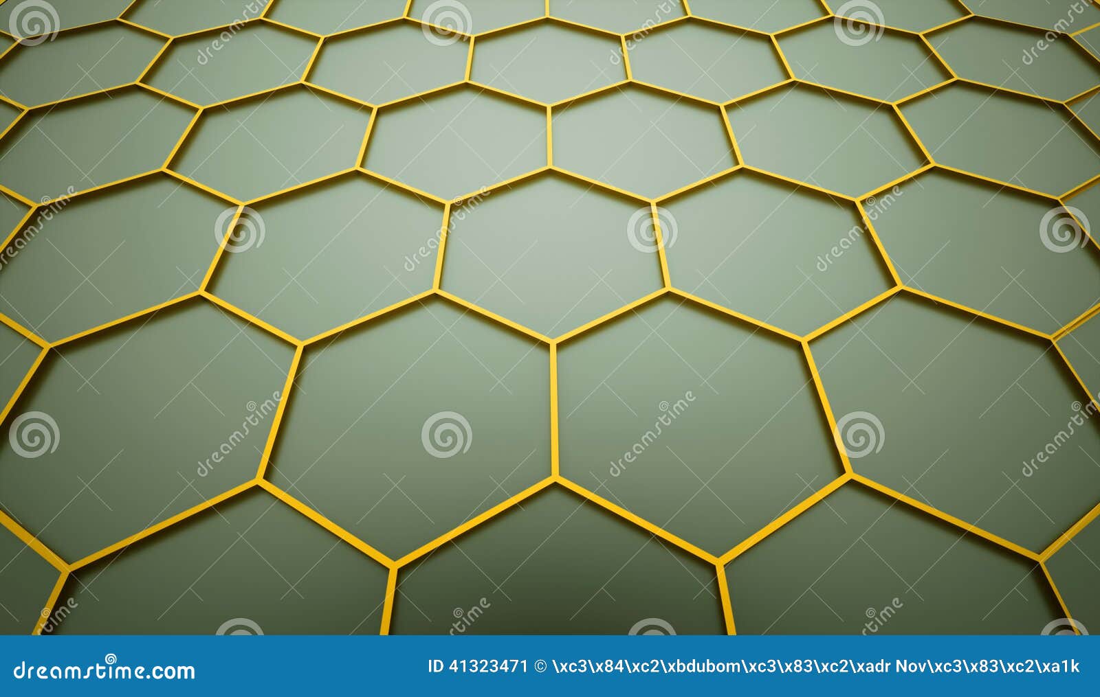 Yellow Hexagonal Cells Background Stock Illustration - Illustration of ...