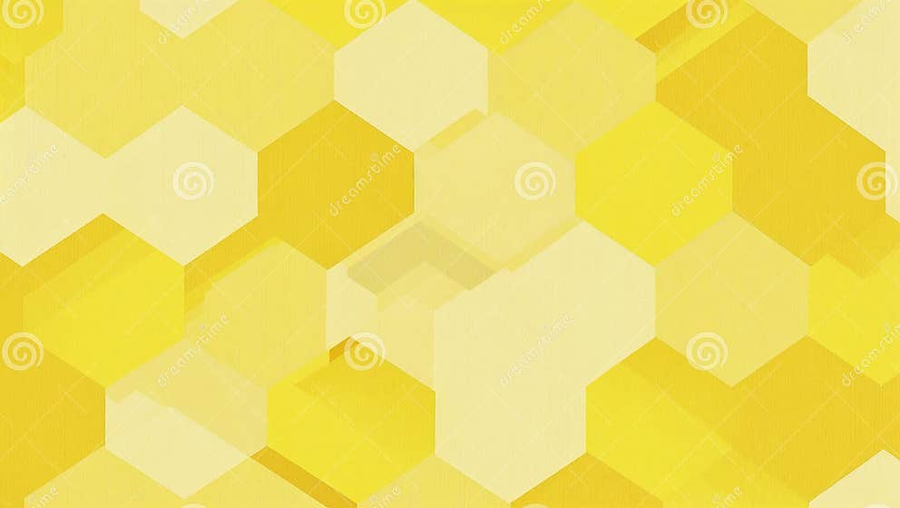 Yellow Hexagonal Pattern Creating Modern and Geometric Background Stock ...