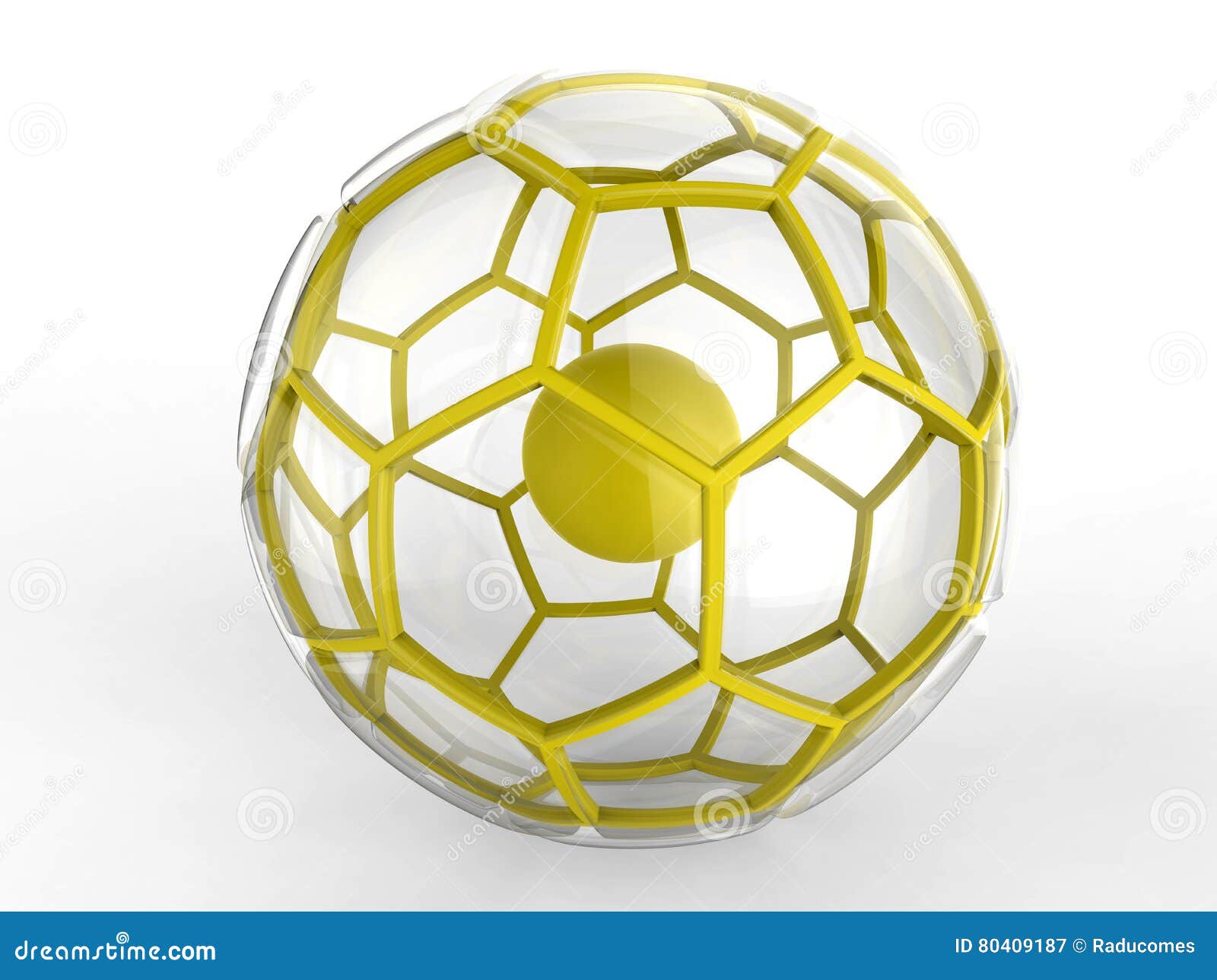 Yellow hexagonal sphere stock illustration. Illustration of goal - 80409187