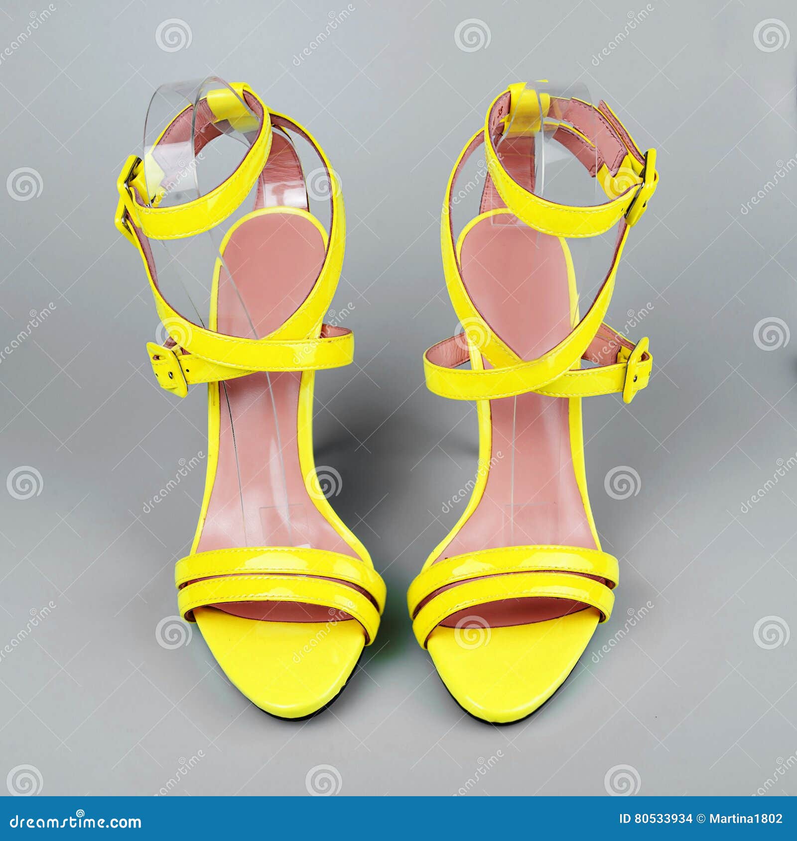 Yellow high heels shoes stock photo. Image of high, fashion - 80533934