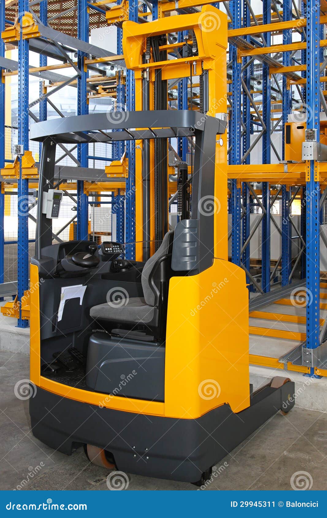 Forklift stock image. Image of logistic, commercial, warehouse - 29945311