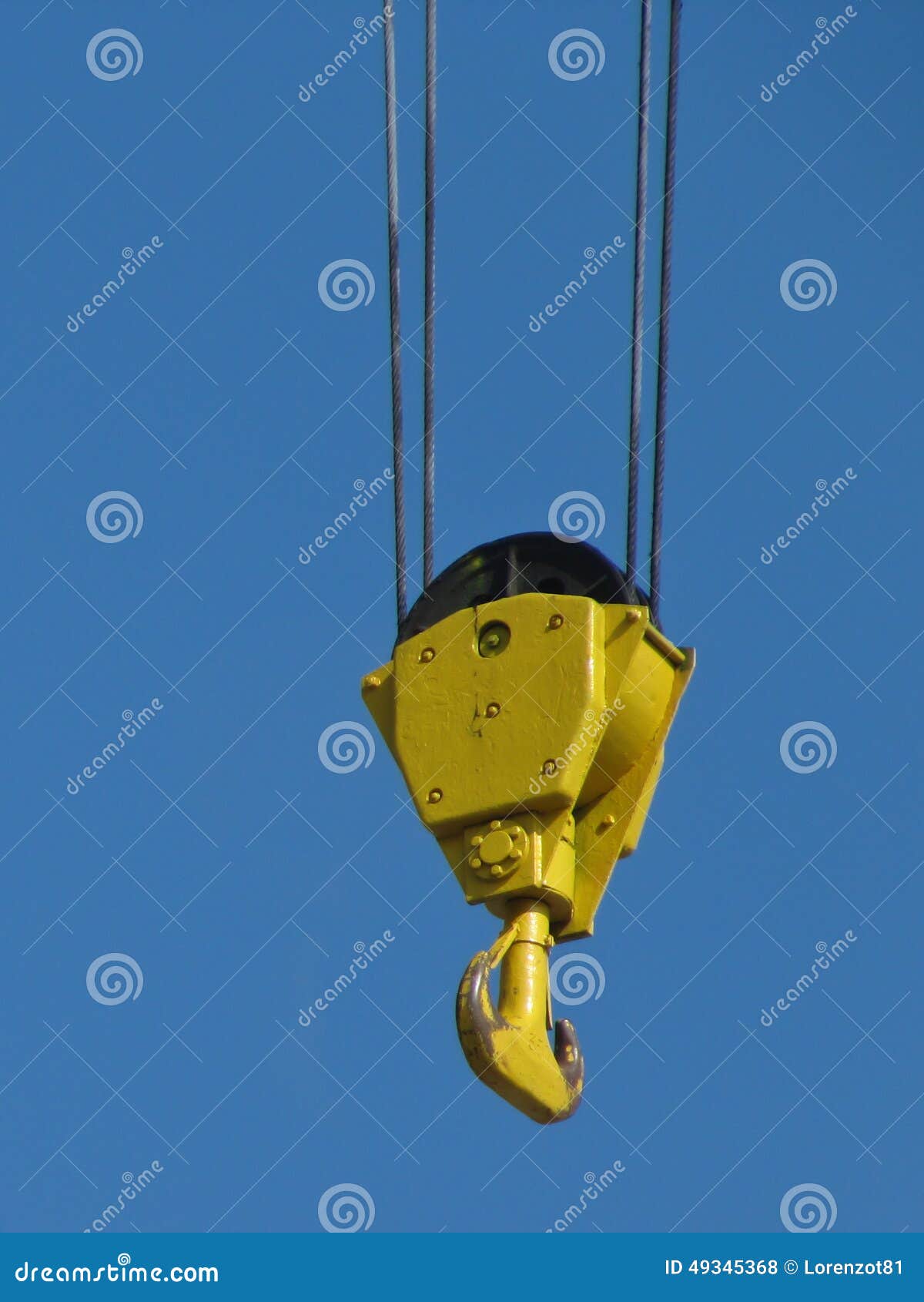 A yellow hook stock photo. Image of heavy, equipment - 49345368
