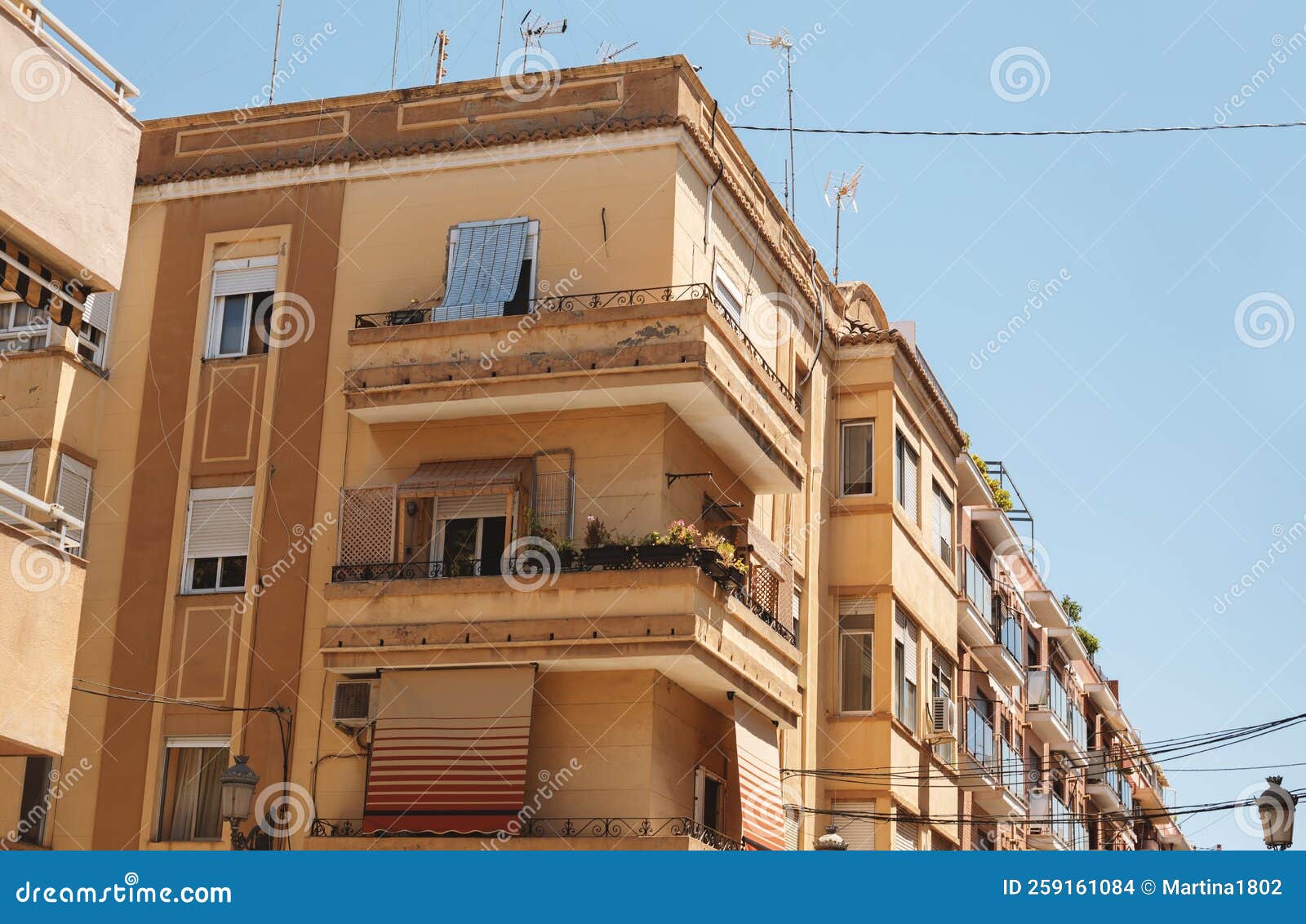 Yellow House Architecture in Spain Editorial Stock Image - Image of ...