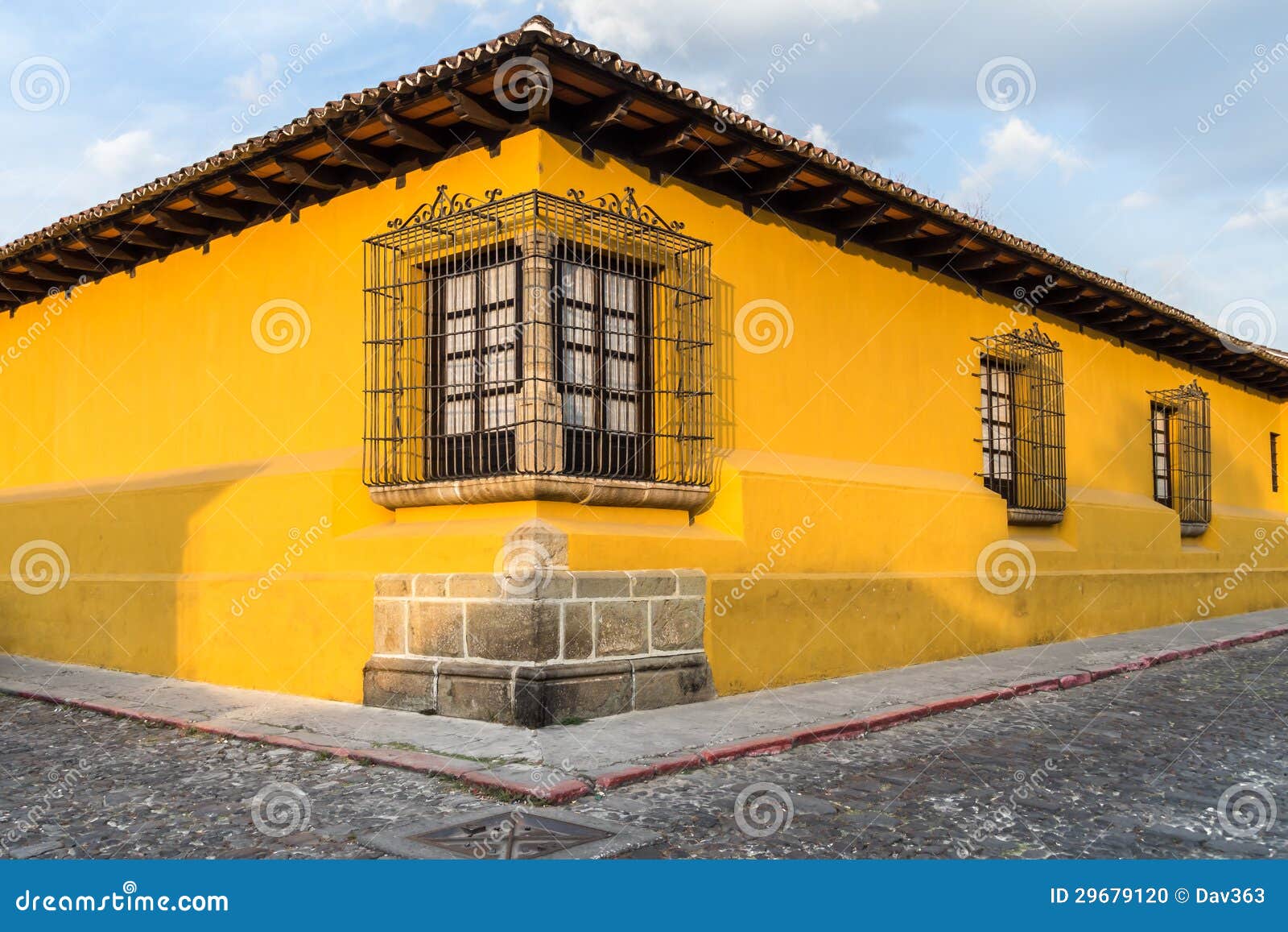 Yellow House Corner stock photo. Image of construction - 29679120