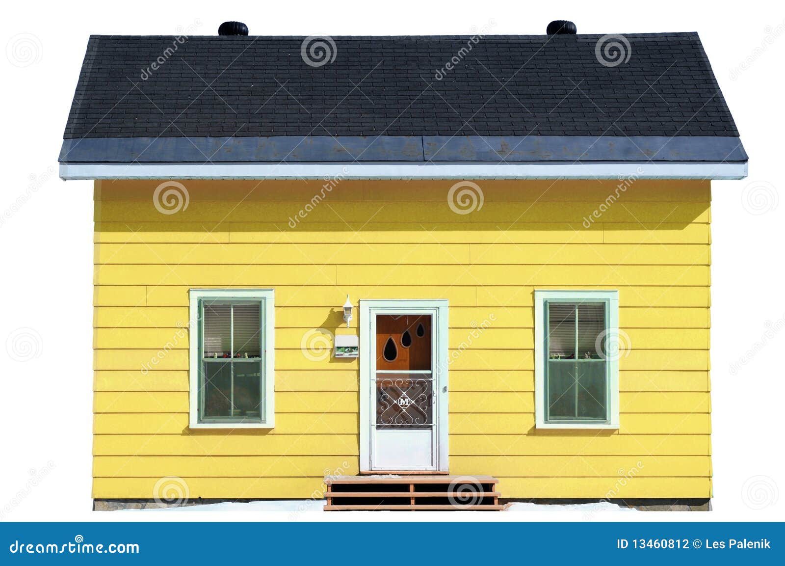 Yellow house - isolated stock photo. Image of isolated - 13460812