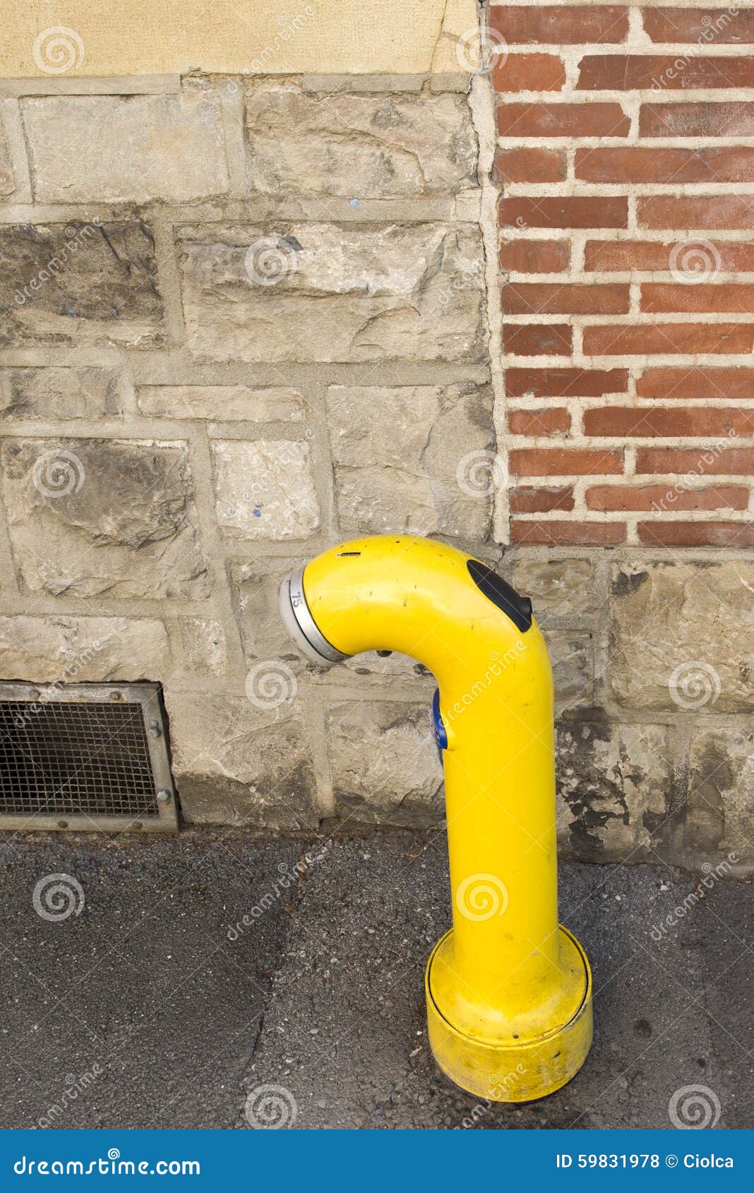 Yellow hydrant stock photo. Image of closeup, protection - 59831978