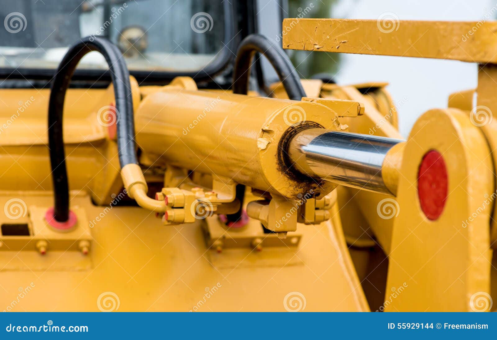 Yellow hydraulic pipe stock photo. Image of tool, pipelines - 55929144